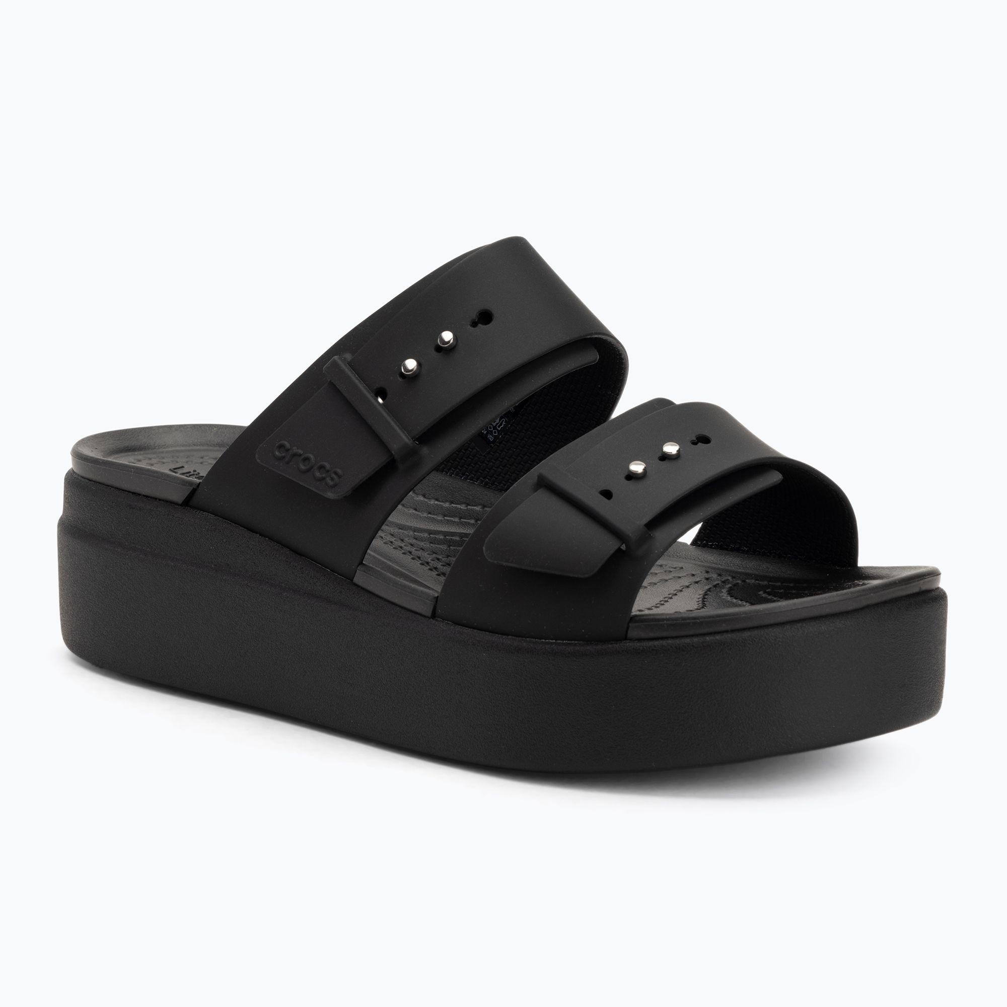 Klapki damskie Crocs Brooklyn Low Wedge black (207431-001) - Sportano.pl
