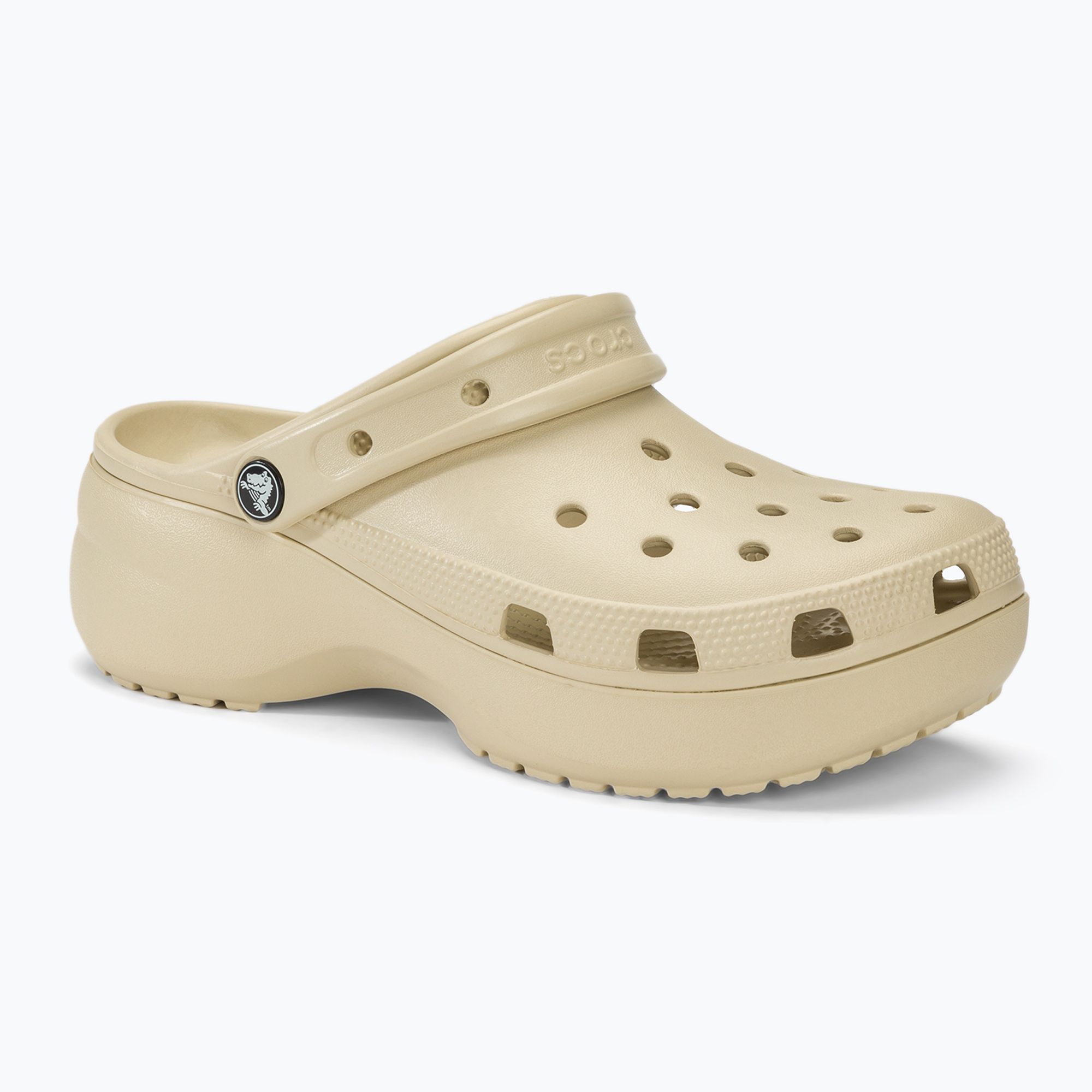 Klapki damskie Crocs Classic Platform Clog bone (206750-2Y2) - Sportano.pl