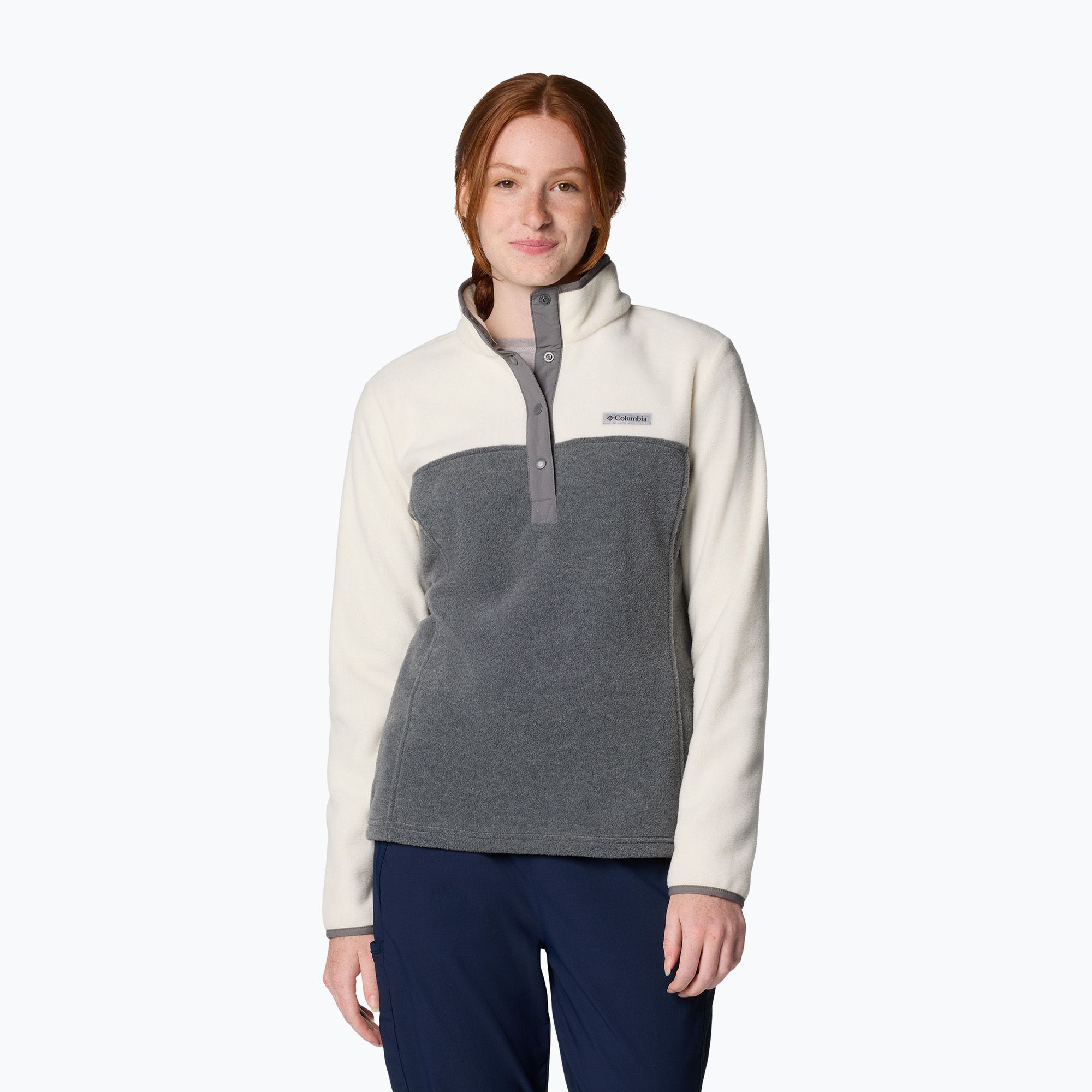 Bluza damska Columbia Benton Springs 1/2 Snap city grey heather/chelk ...
