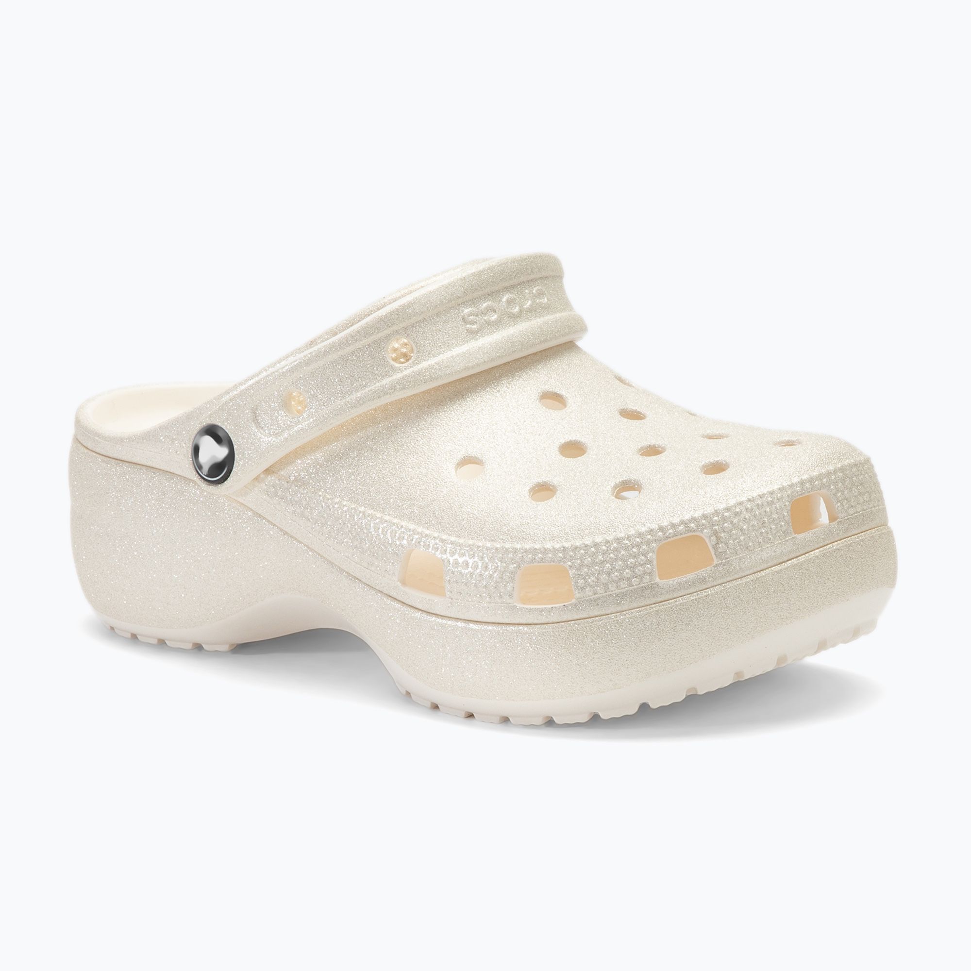 Klapki damskie Crocs Classic Platform Glitter chalk (207241-0WV ...