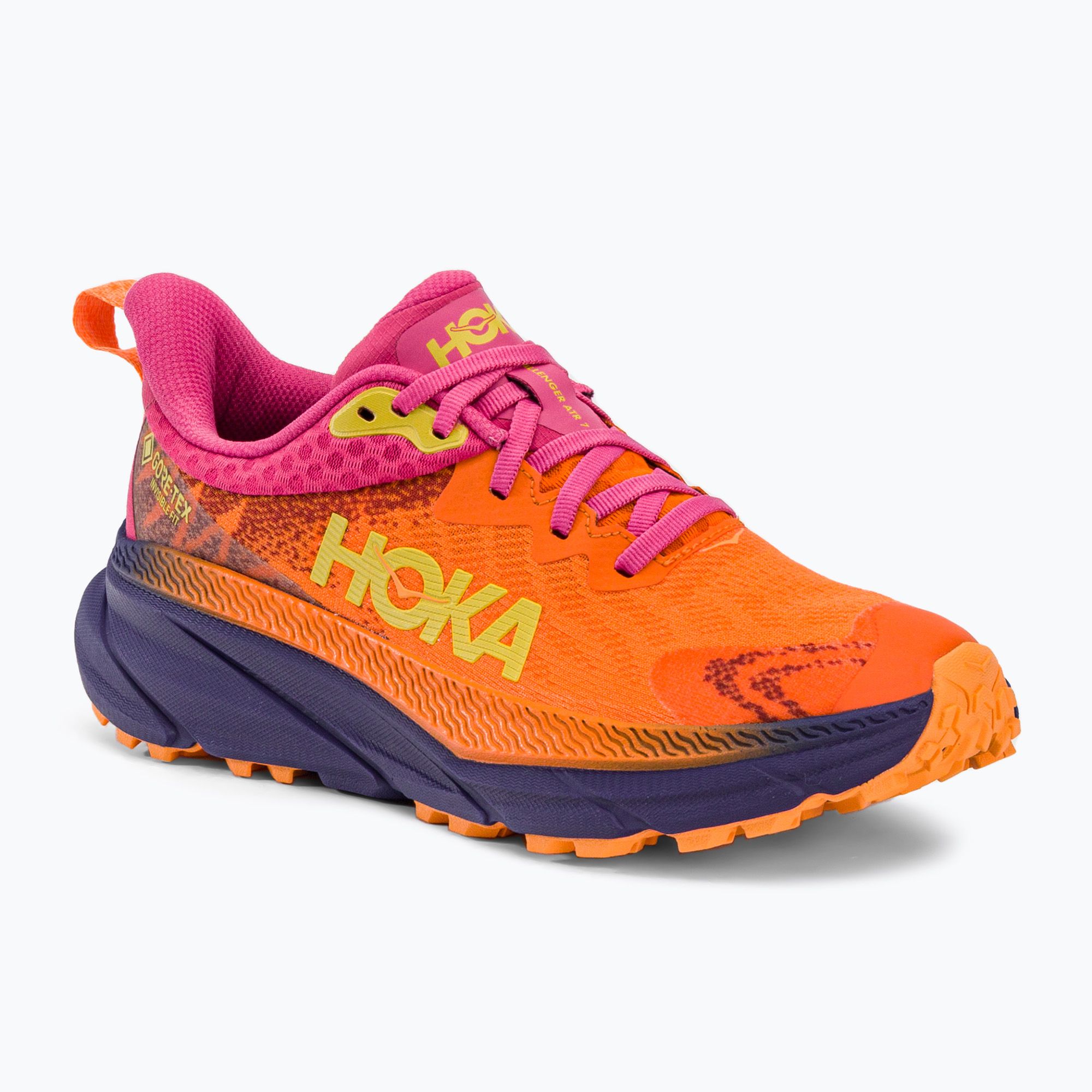 Buty do biegania damskie HOKA Challenger 7 GTX vibrant orange/pink ...