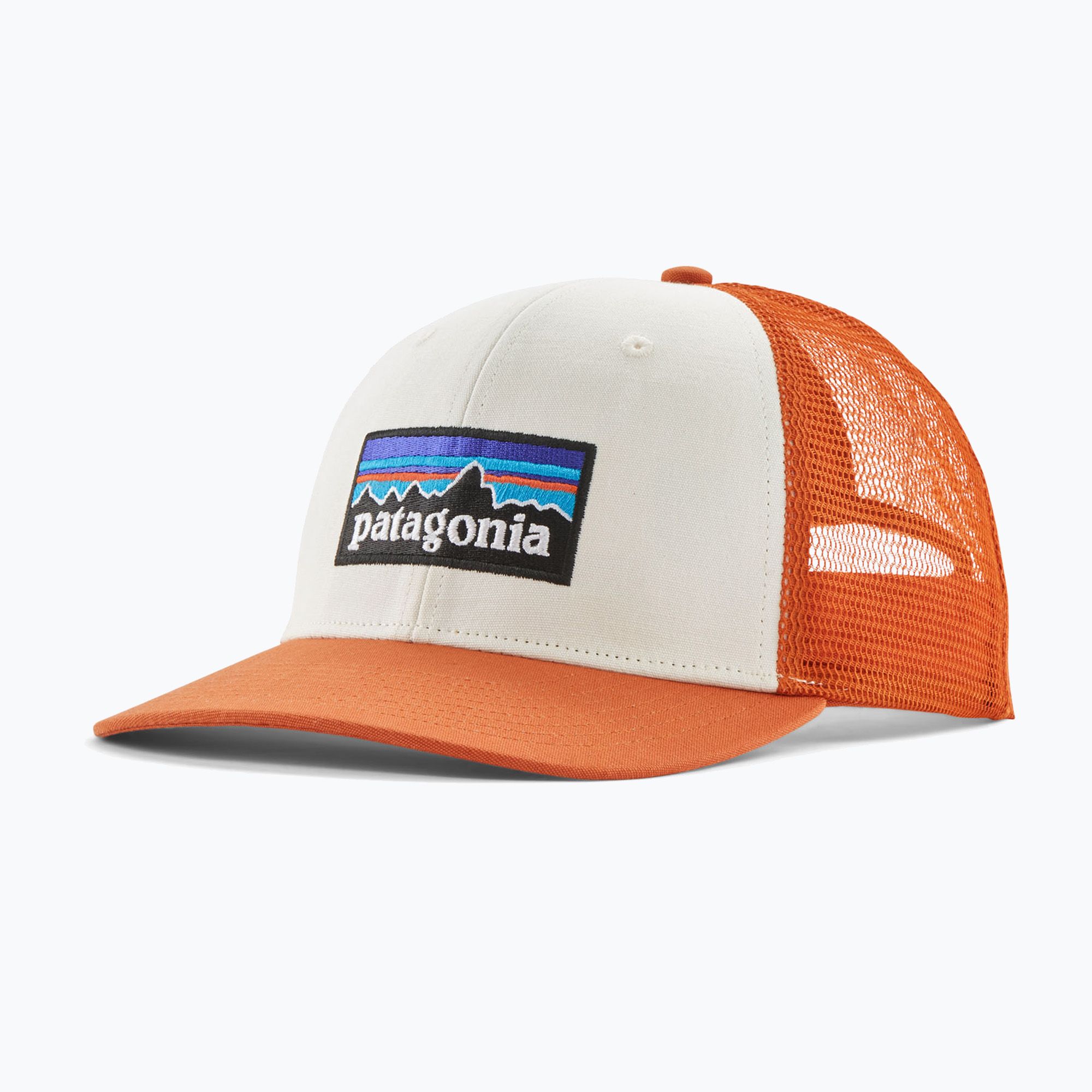 Czapka z daszkiem Patagonia P-6 Logo Trucker white w/redtail rust ...