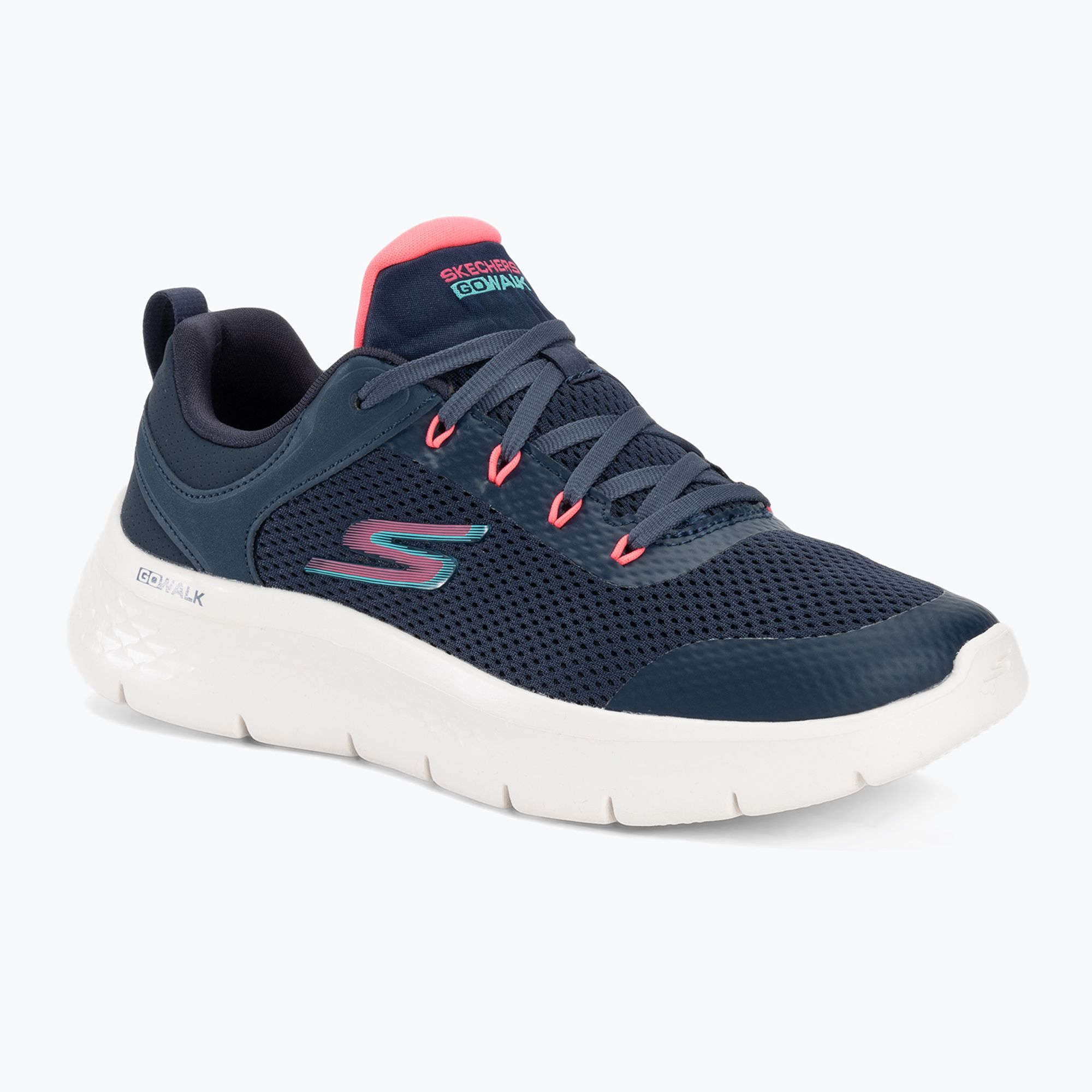 Buty damskie SKECHERS Go Walk Flex Caley navy/white/coral (124817 ...