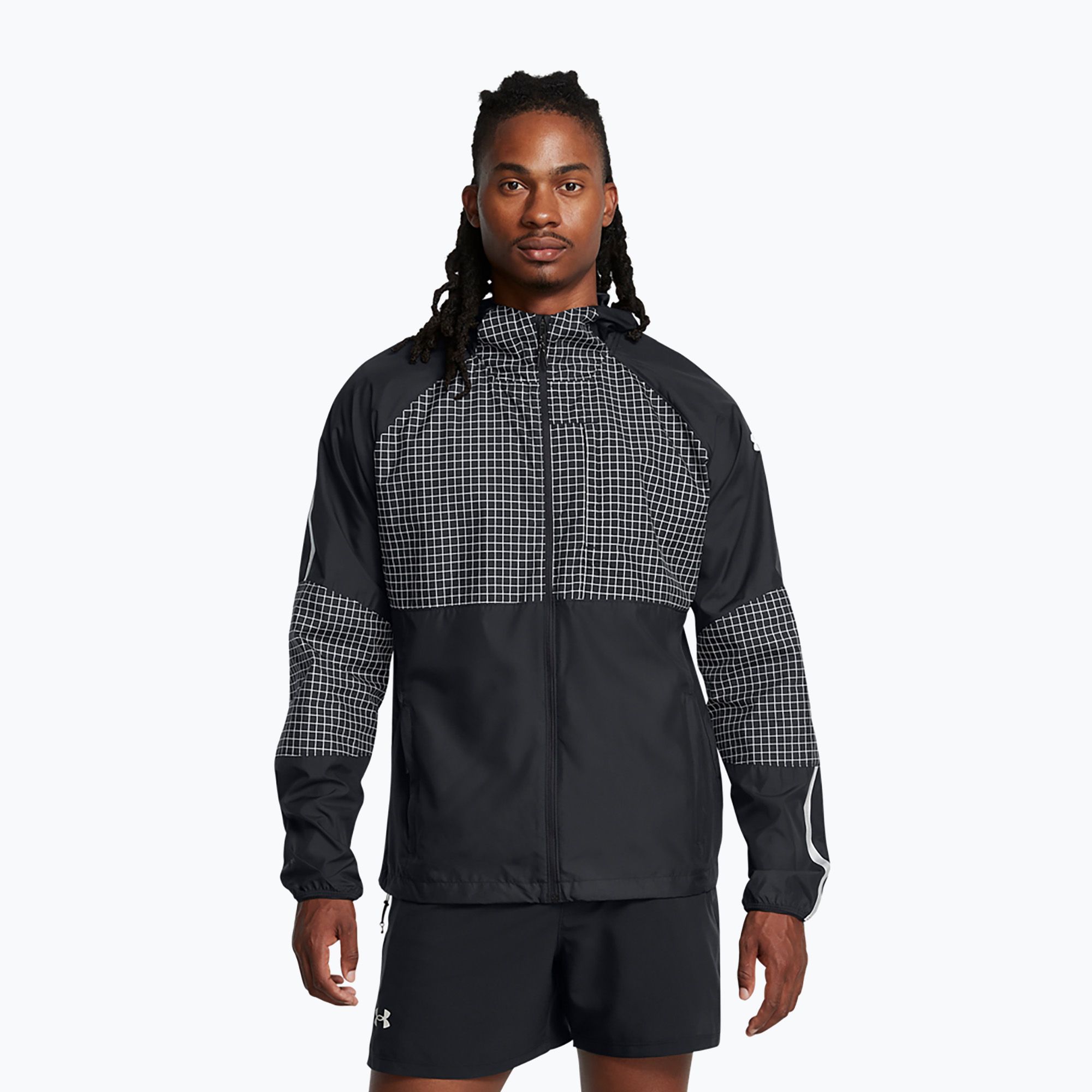 Kurtka do biegania męska Under Armour Launch Elite CW black/reflective ...