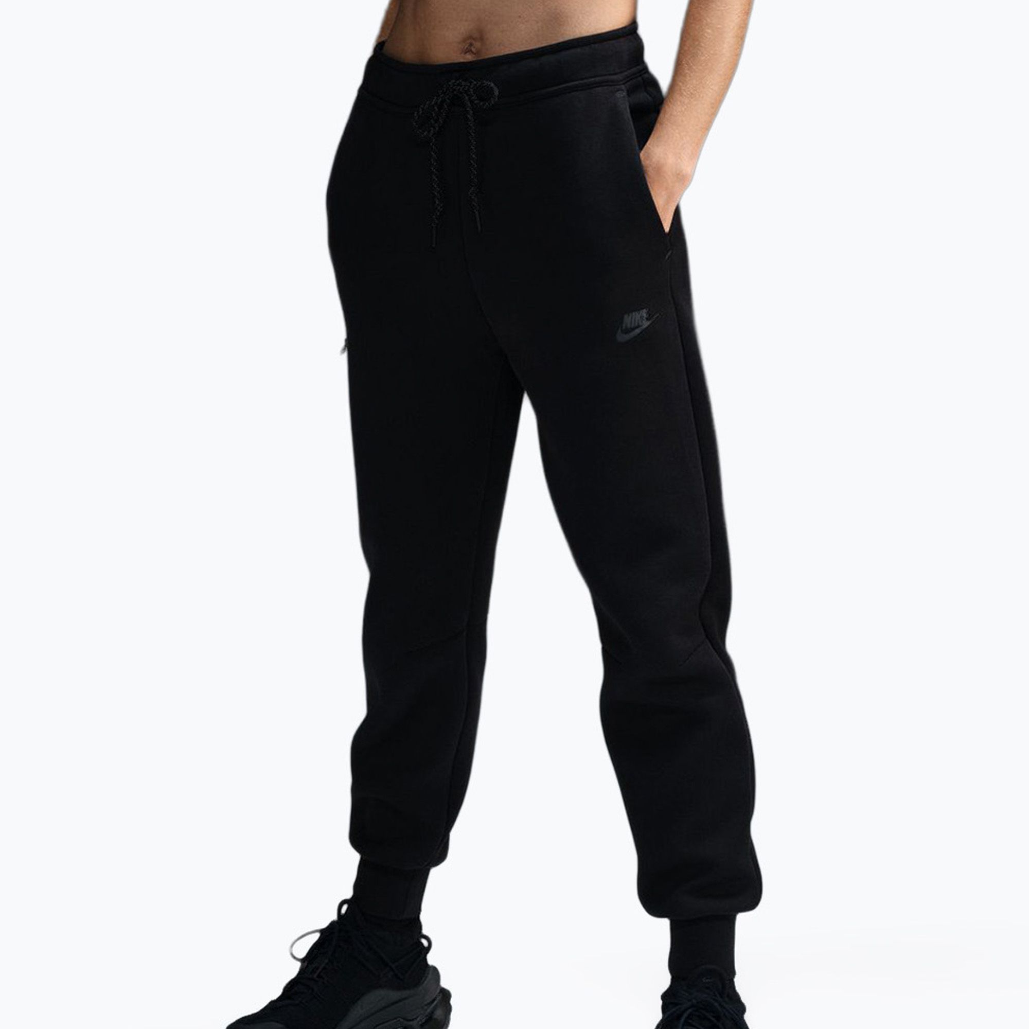 Spodnie damskie Nike Sportswear Tech Fleece Mid-Rise tattoo/black ...
