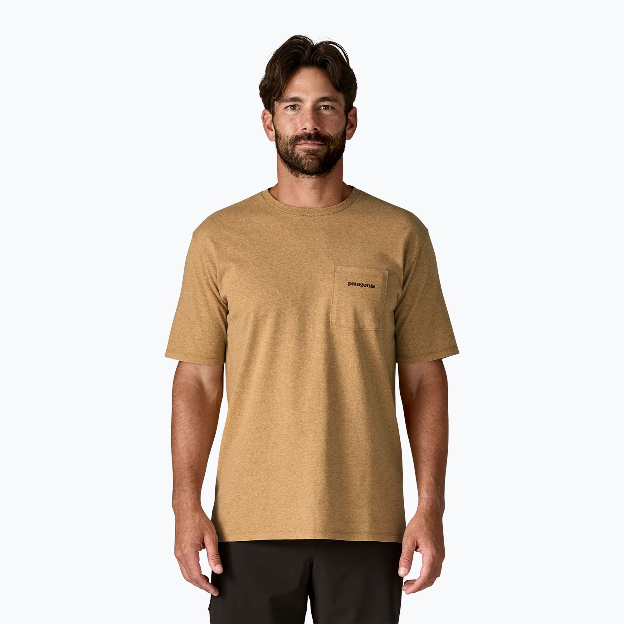 Koszulka męska Patagonia Boardshort Logo Pocket Responsibili talon gold ...