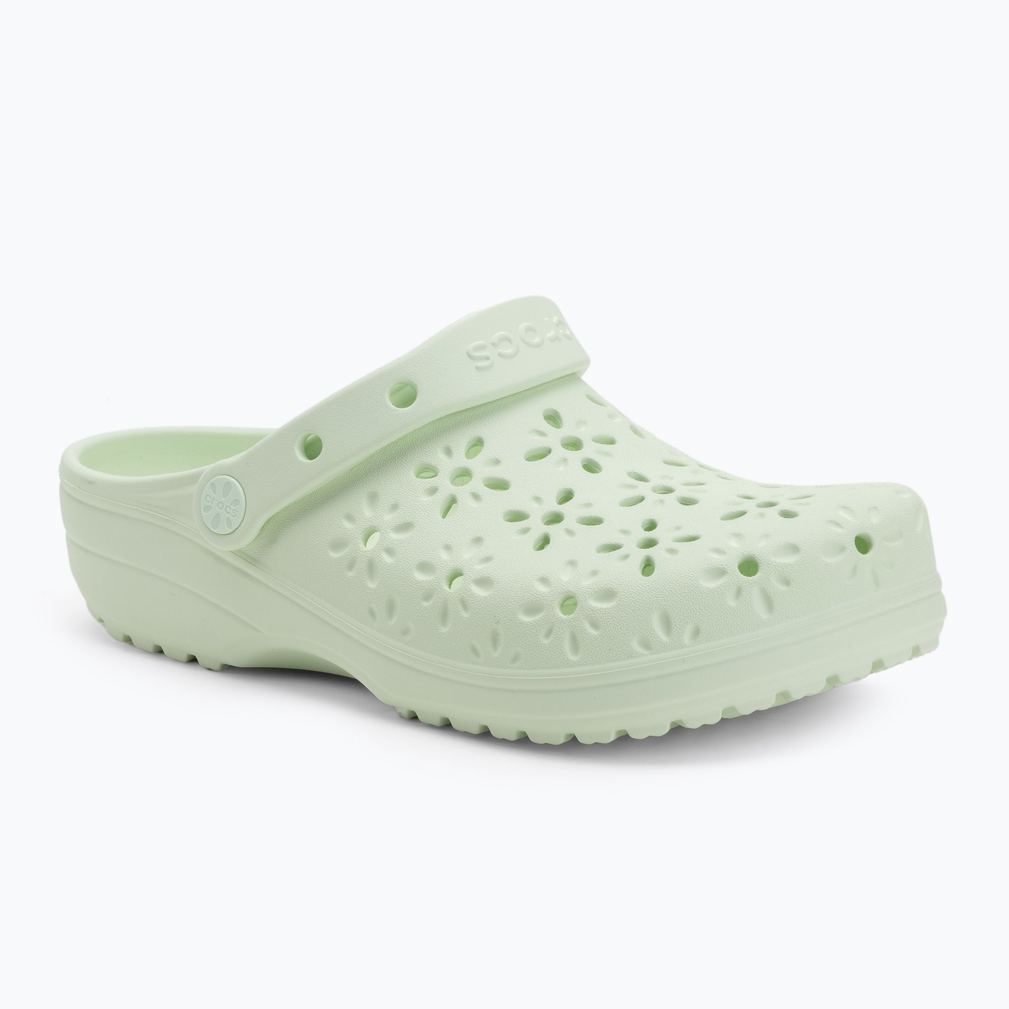 Klapki Crocs Classic Floral Cutout Clog jade tint (210927-3YH) - Sportano.pl