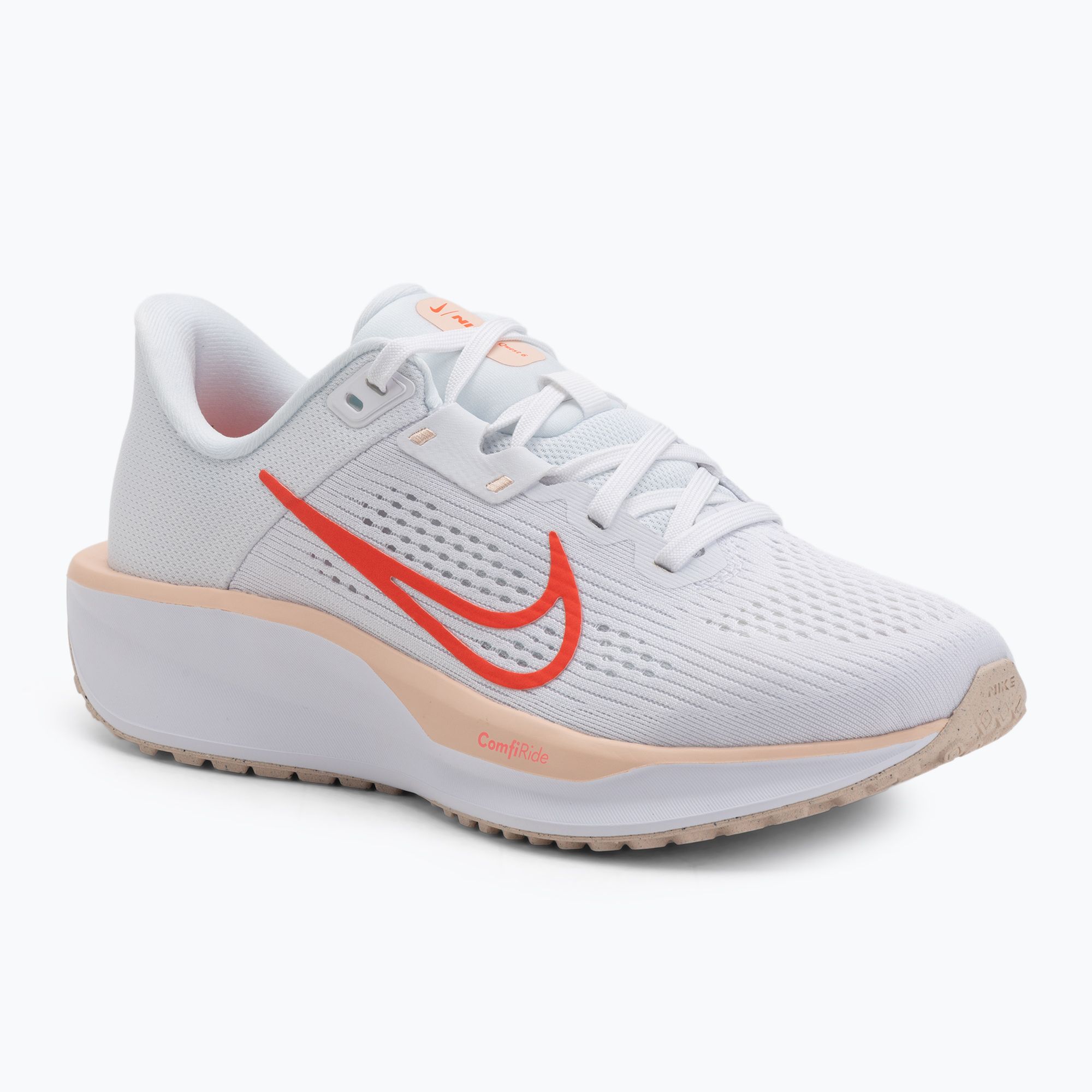 Buty do biegania damskie Nike Quest 6 white/bright crimson/washed coral ...
