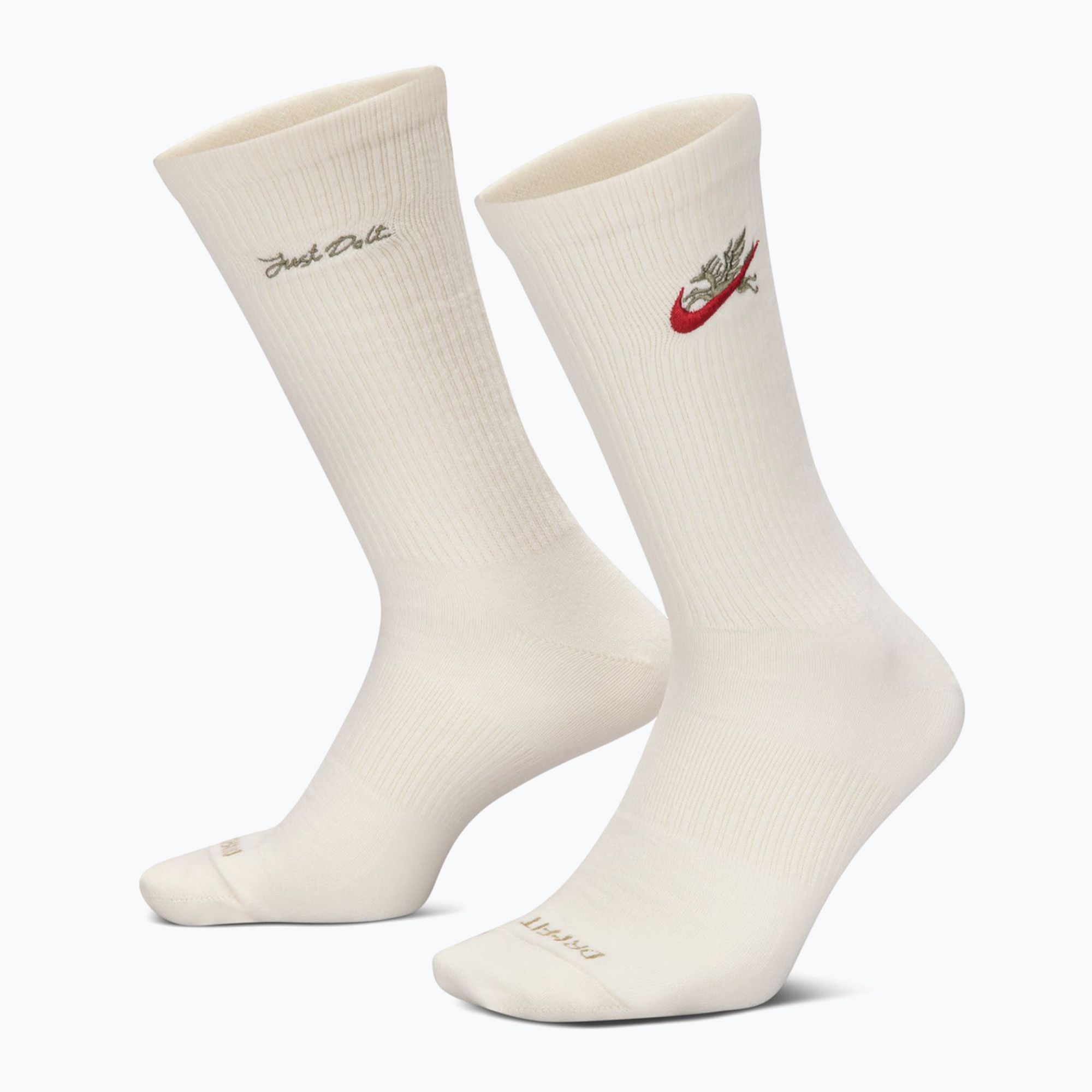 Skarpety Nike Everyday Plus Crew 3 pary sail/neutral olive/team crimson ...