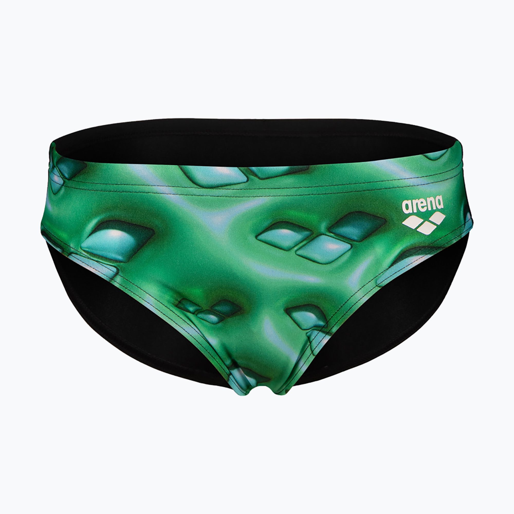 Slipy pływackie dziecięce arena Foam Swim Briefs black/soft green multi ...