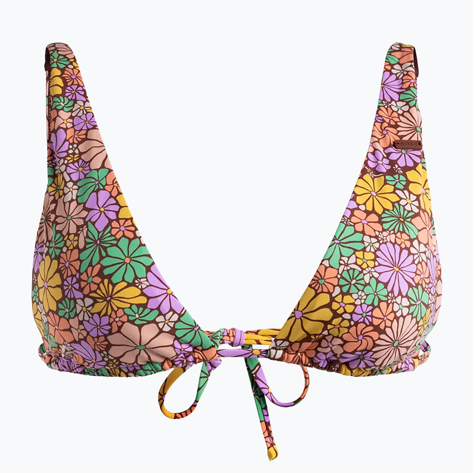 Góra od stroju kąpielowego ROXY All About Sol Elongated Tri root beer ...