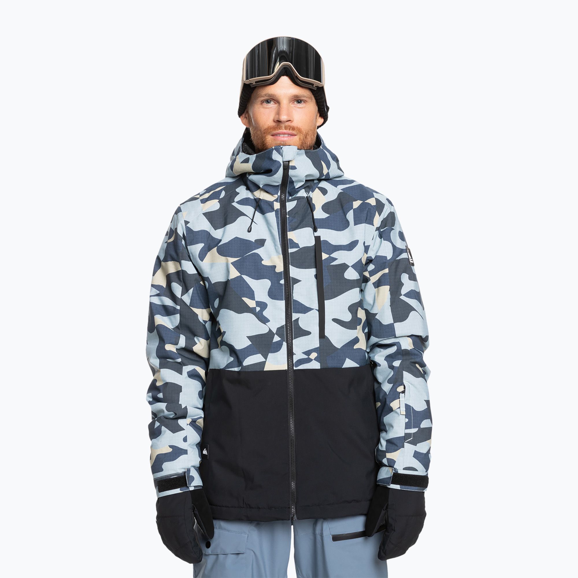 Kurtka snowboardowa męska Quiksilver Mission Printed Block puzzle camo ...