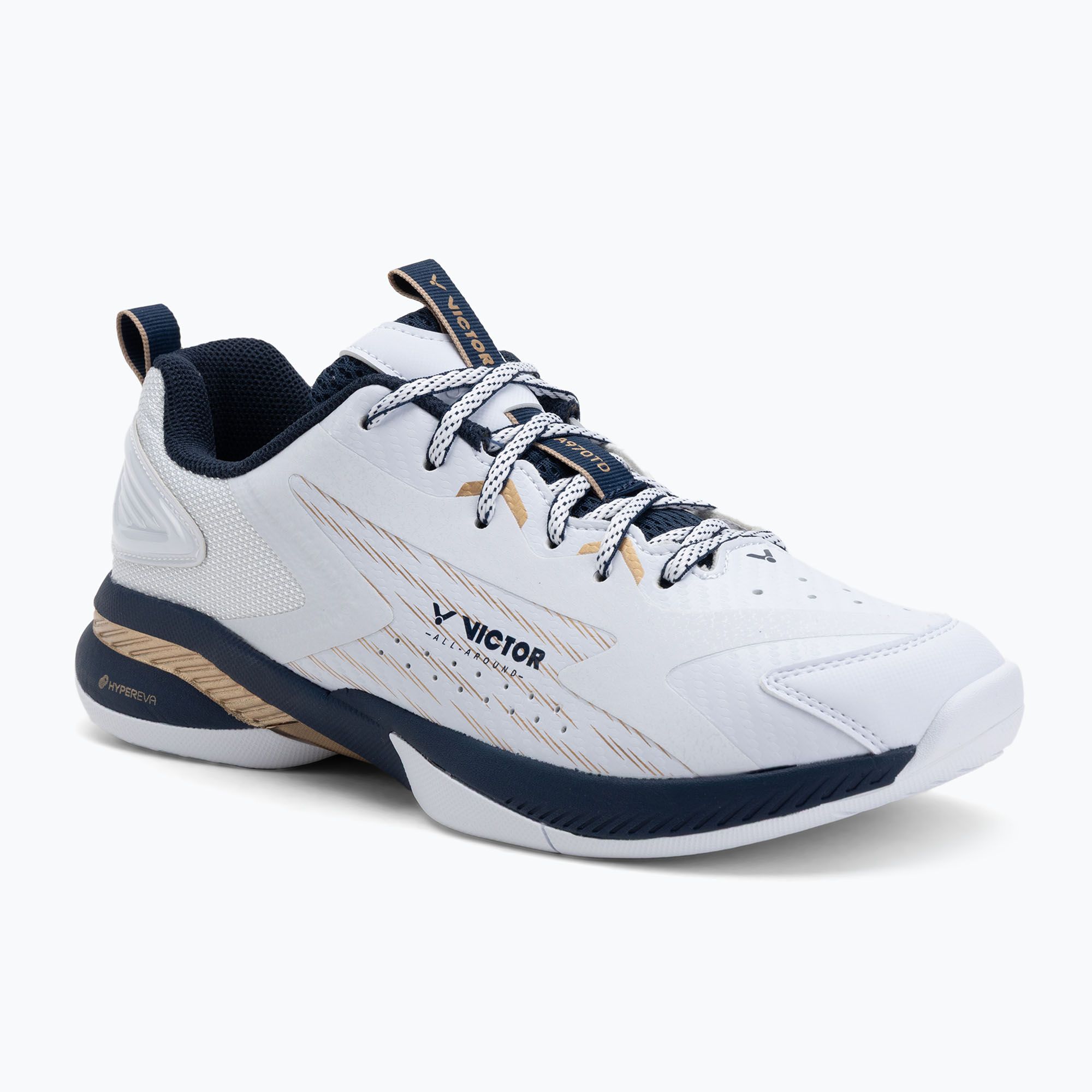 Buty do badmintona męskie VICTOR A970TD AX bright white/light gold ...