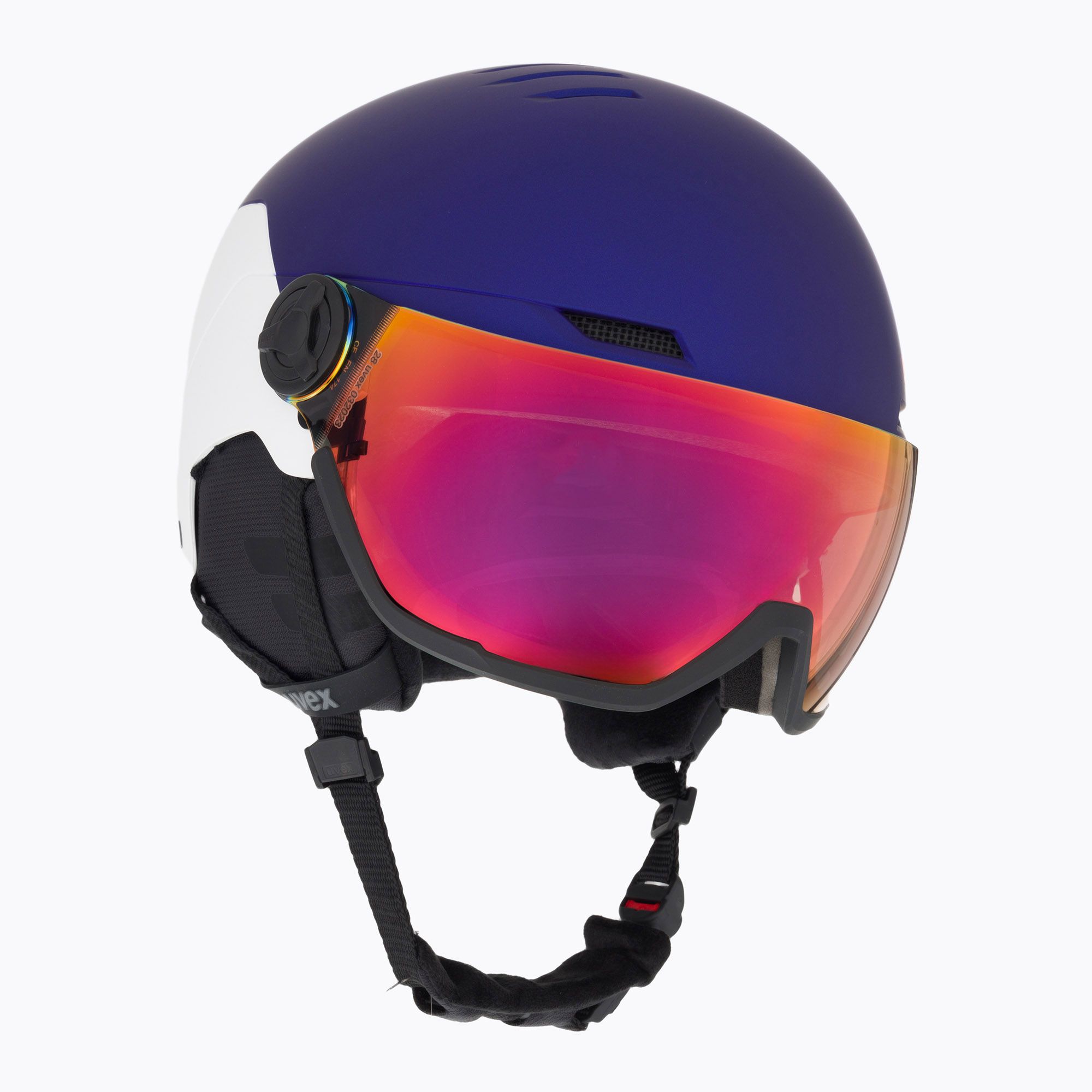 Kask narciarski UVEX Wanted Visor purple bash/mirror red smoke (56/6/262/90/05) - Sportano.pl