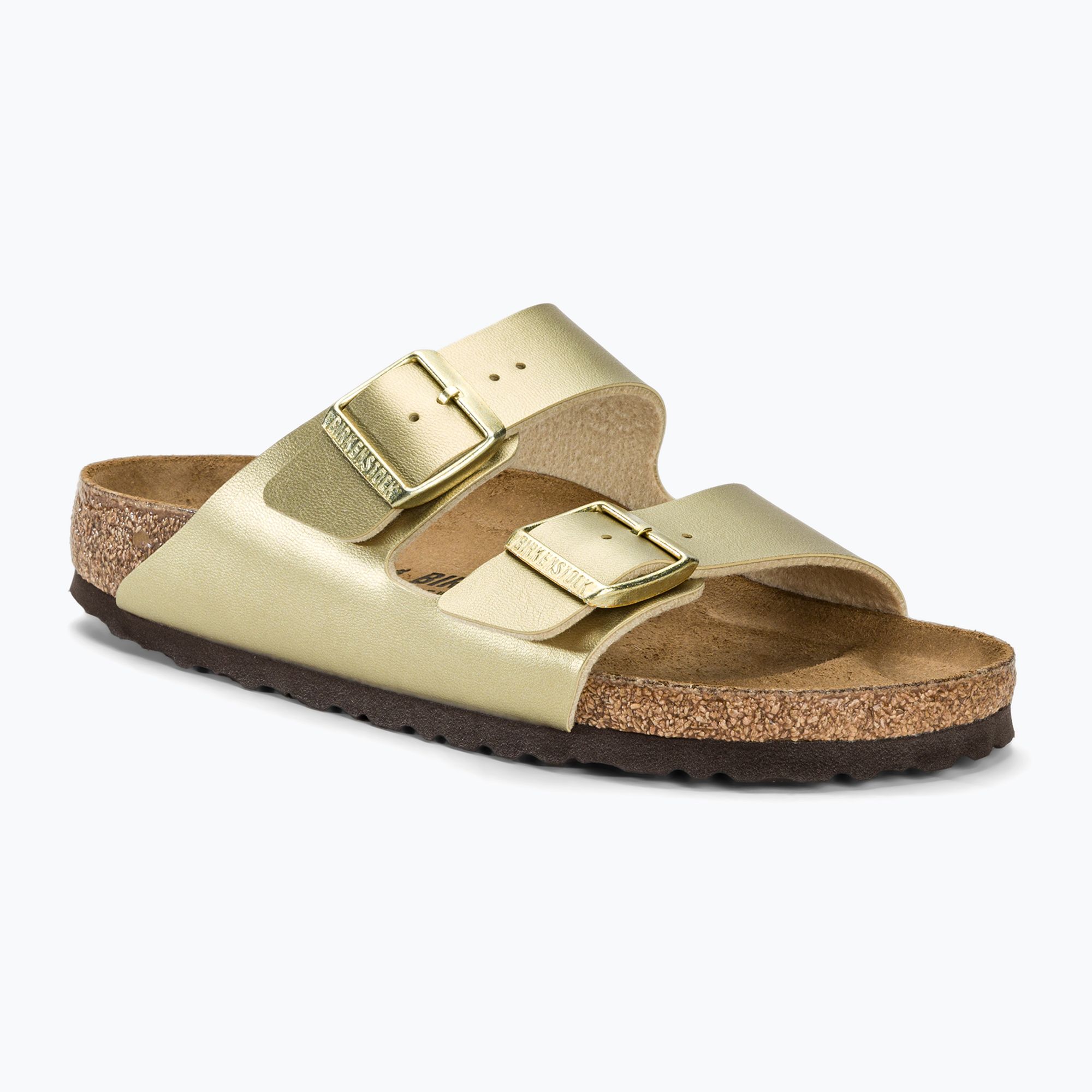Klapki BIRKENSTOCK Arizona BF Narrow gold (1016111) - Sportano.pl