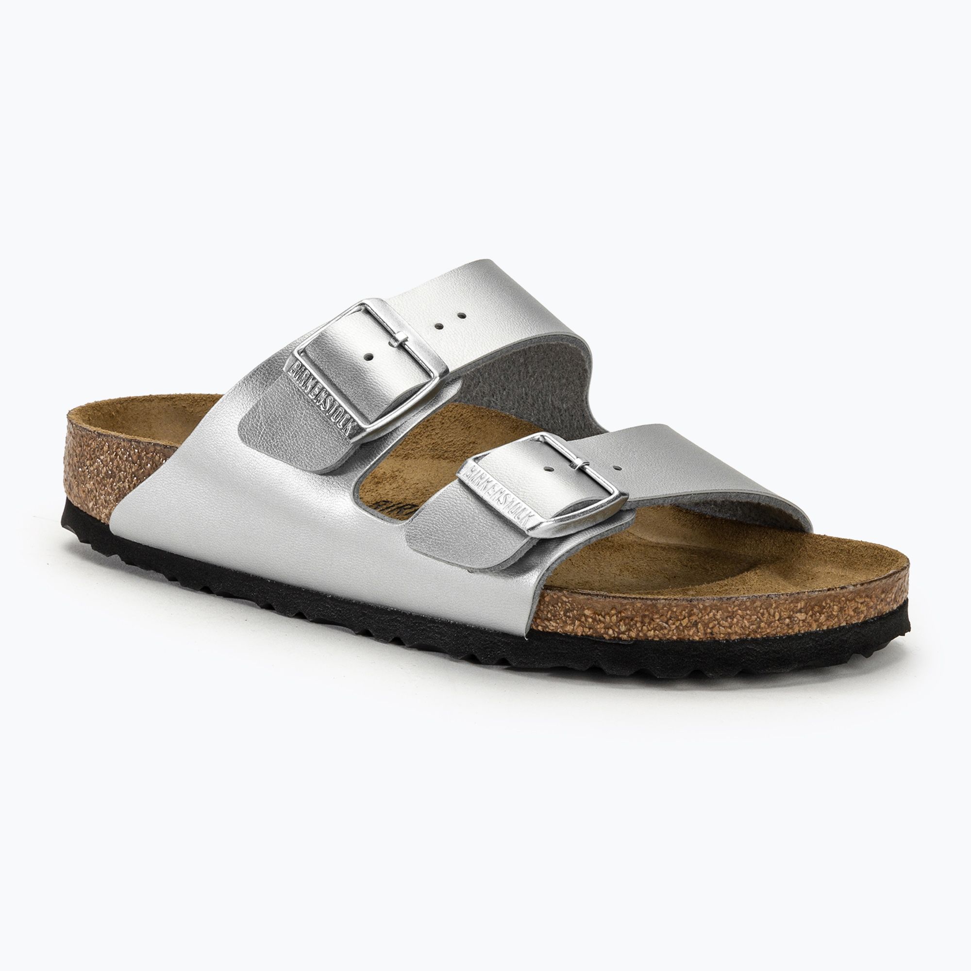 Klapki damskie BIRKENSTOCK Arizona BF Narrow silver (1012283) - Sportano.pl