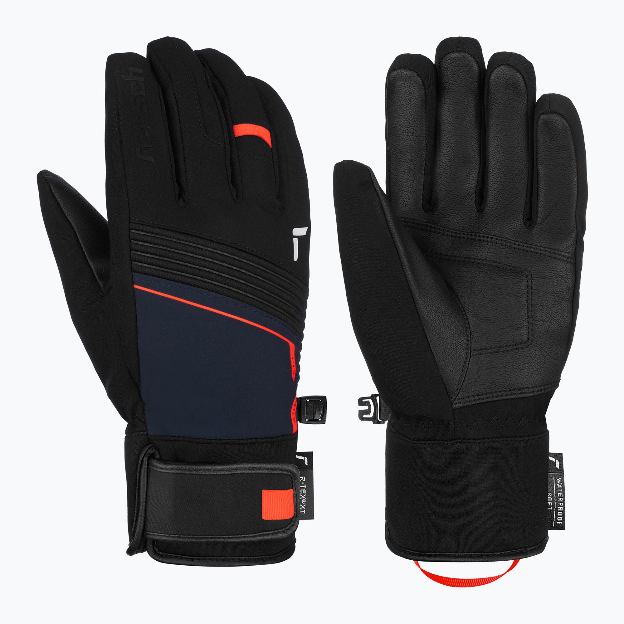 Rękawice narciarskie Reusch Louis R-Tex XT black/dress blu/fluo red ...
