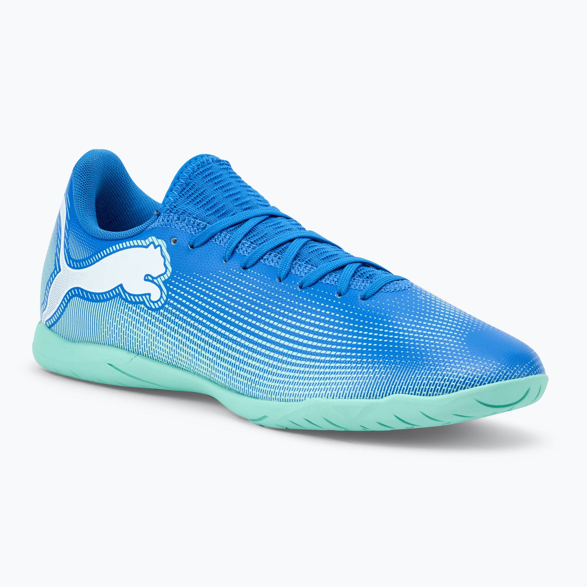Buty piłkarskie PUMA Future 7 Play It hyperlink blue/mint/puma white ...