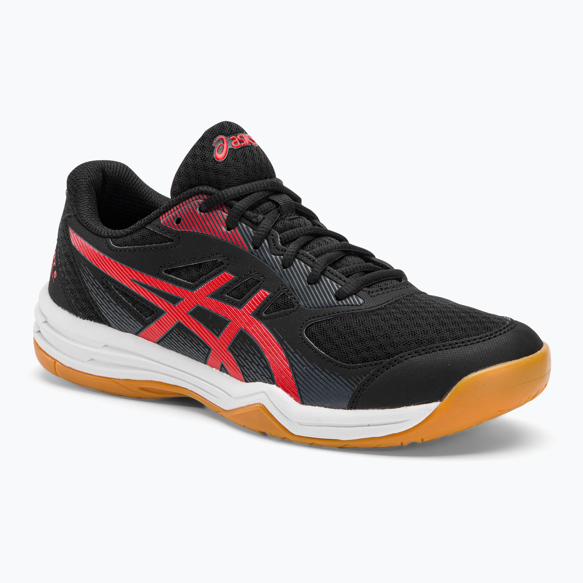 Buty do siatkówki męskie ASICS Upcourt 5 black/classic red (1071A086-002) - Sportano.pl