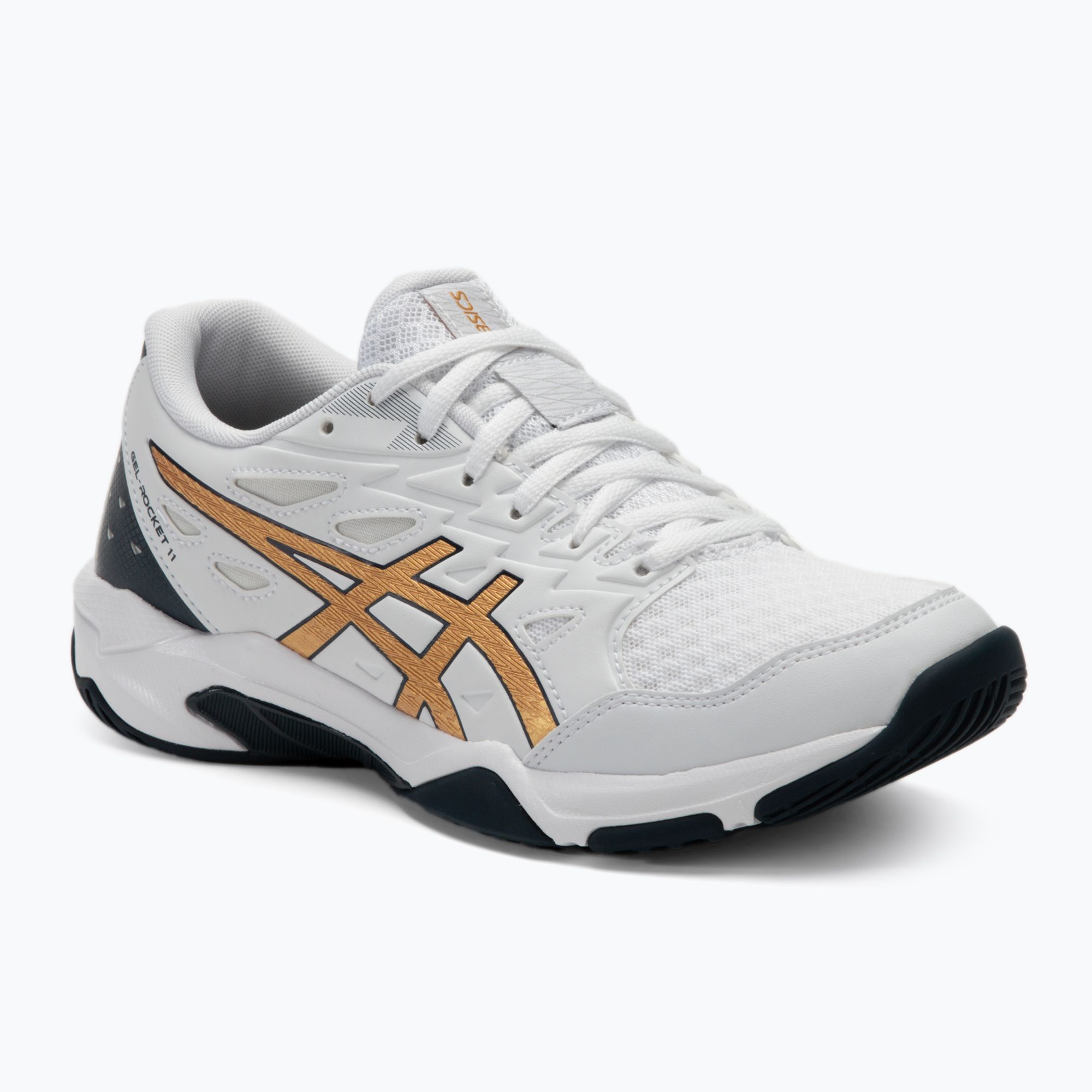 Buty damskie ASICS Gel-Rocket 11 white/pure gold (1072A093-104) - Sportano.pl