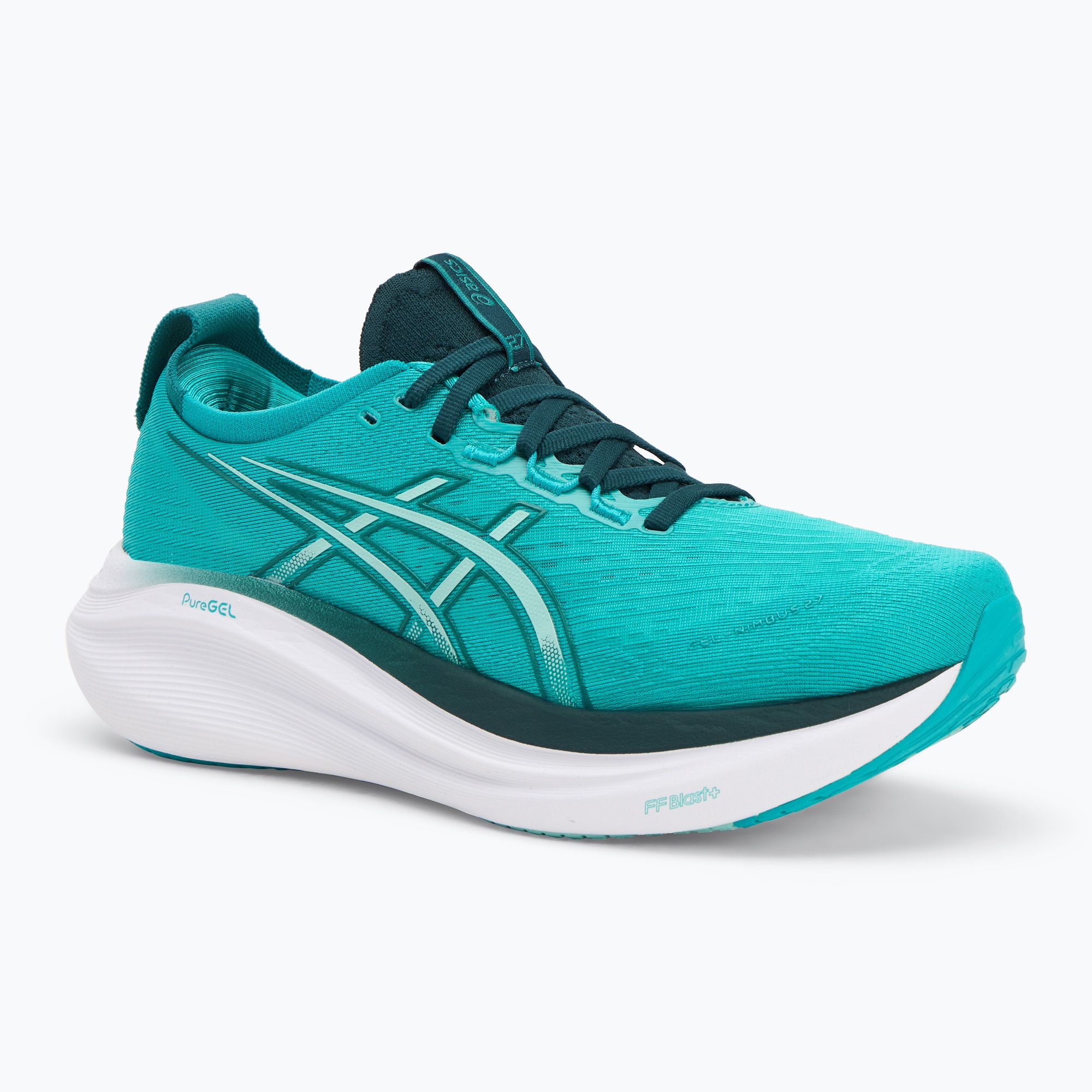 Buty do biegania męskie ASICS Gel-Nimbus 27 wave teal/saxon green (1011B958-400) - Sportano.pl