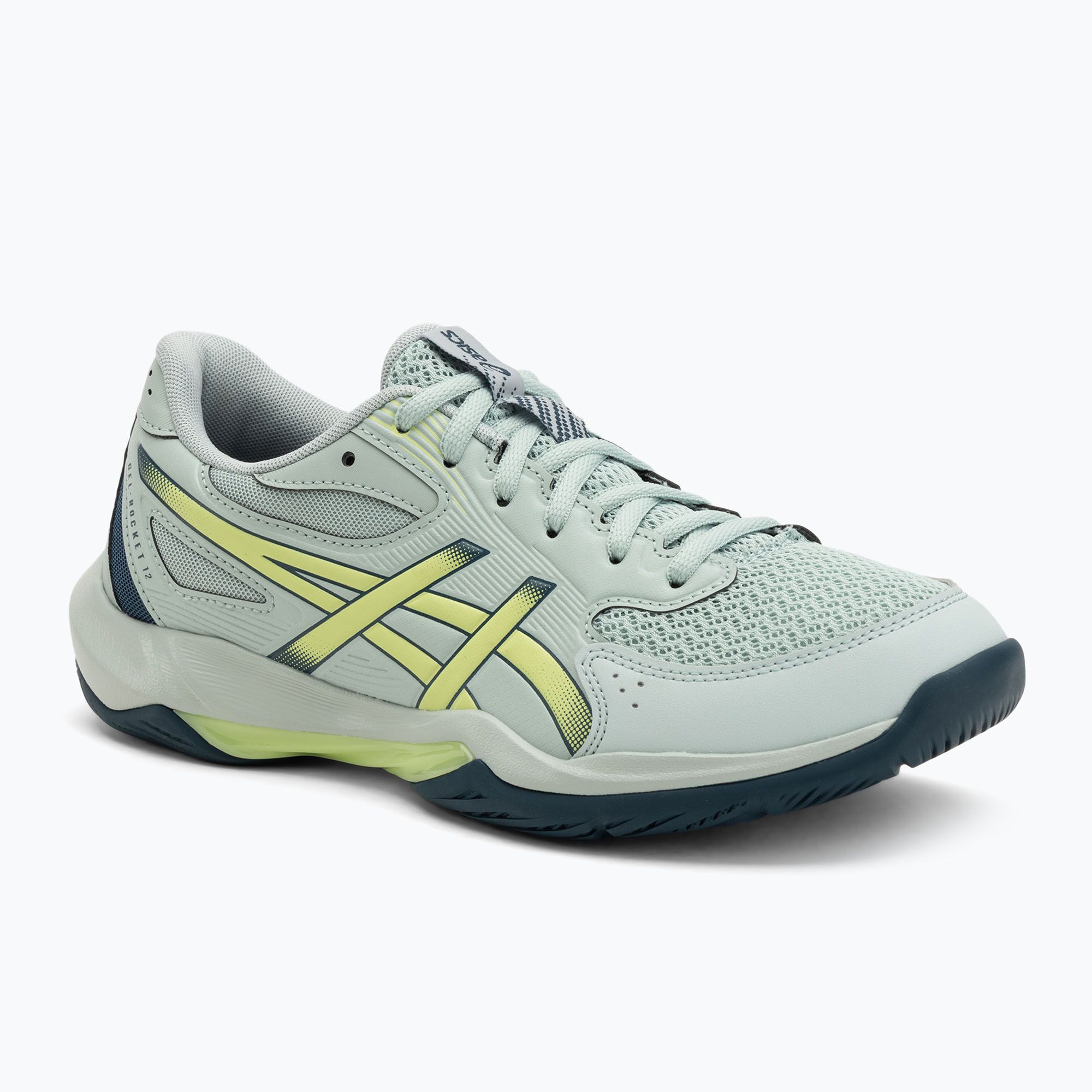 Buty do siatkówki męskie ASICS Gel-Rocket 12 lichen rock/tranquil teal (1071A116-300) - Sportano.pl