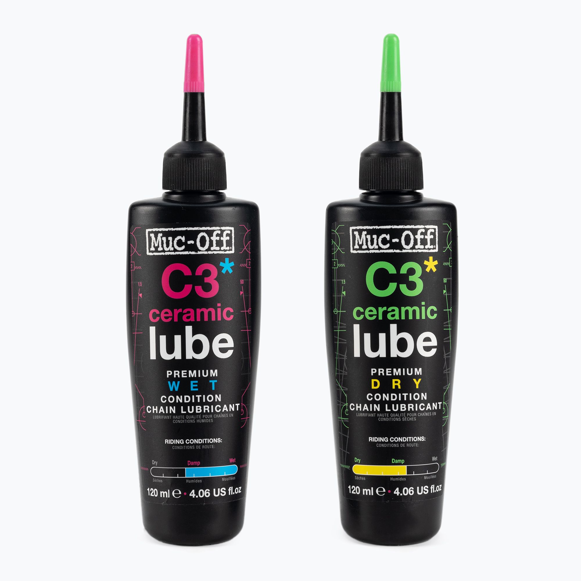 Smary do łańcucha Muc-Off C3 Ceramic Wet and Dry Lube Twinpack 2 x 125 ...