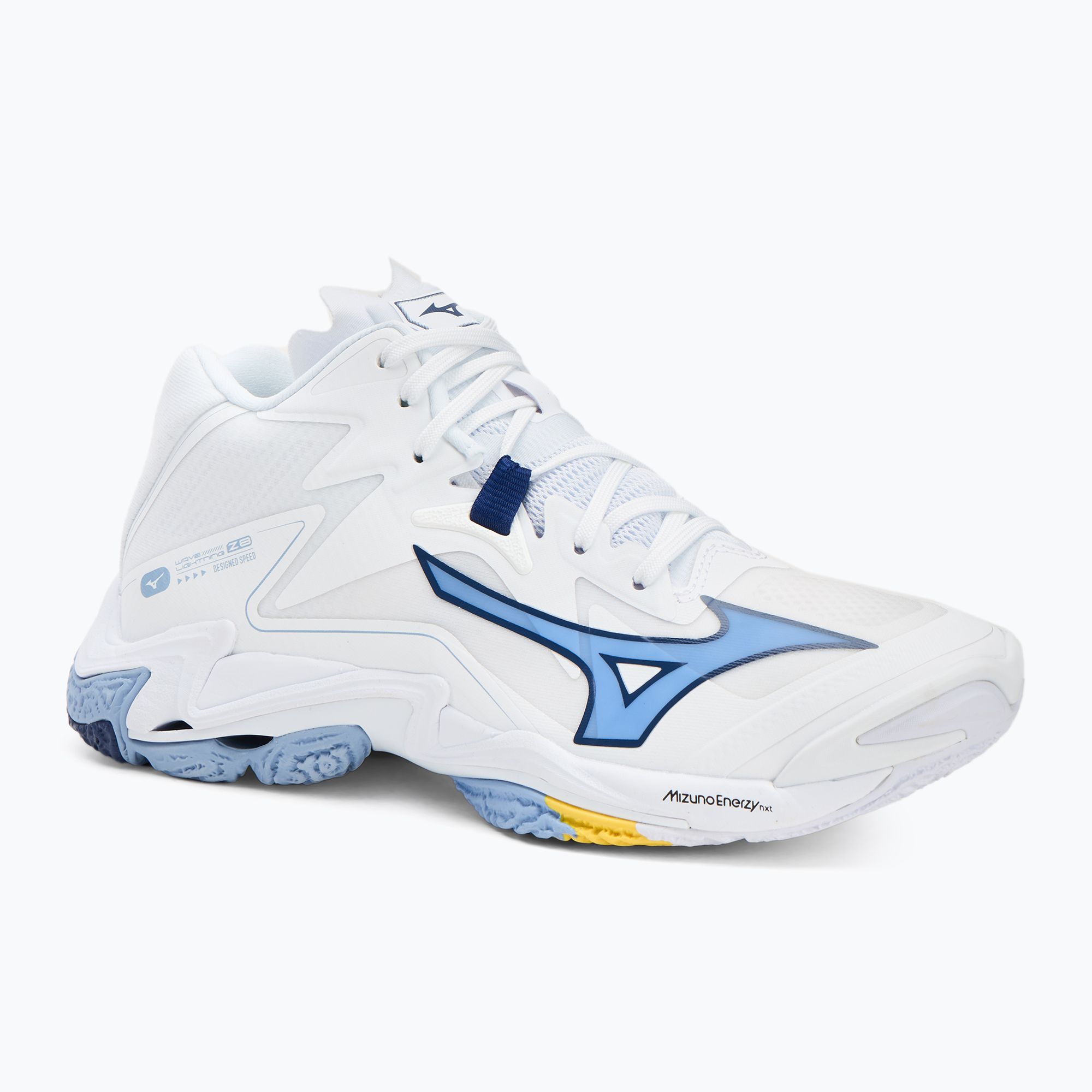 Buty do siatkówki Mizuno Wave Lightning Z8 Mid white/bellwether blue ...