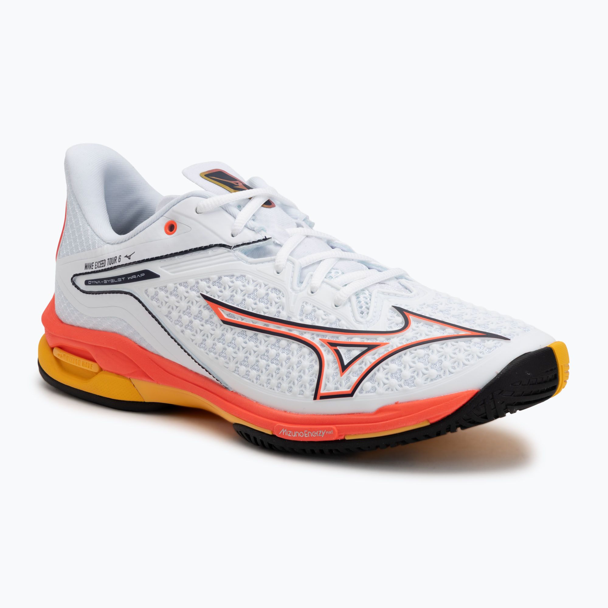 Buty do tenisa męskie Mizuno Wave Exceed Tour 6 AC white/fiery coral 2 ...
