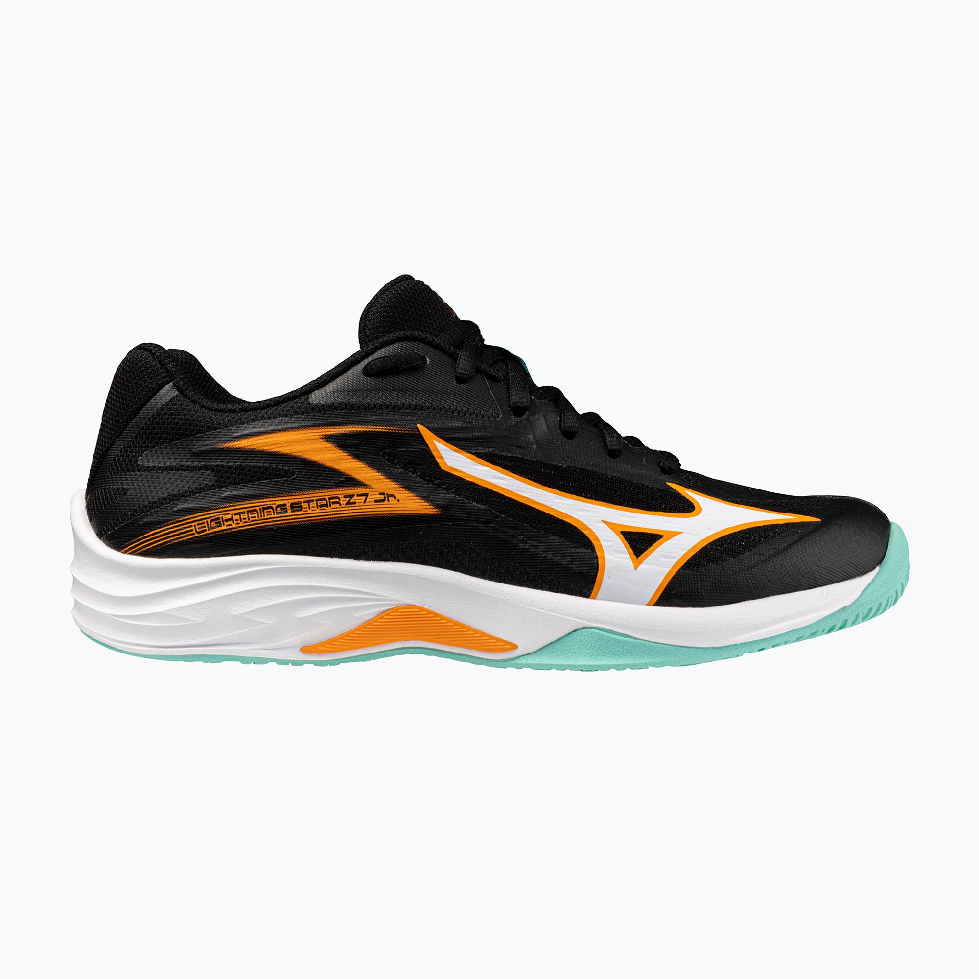 Buty do siatkówki dziecięce Mizuno Lightning Star Z7 black/tangelo/ice green (V1GD230312 ...