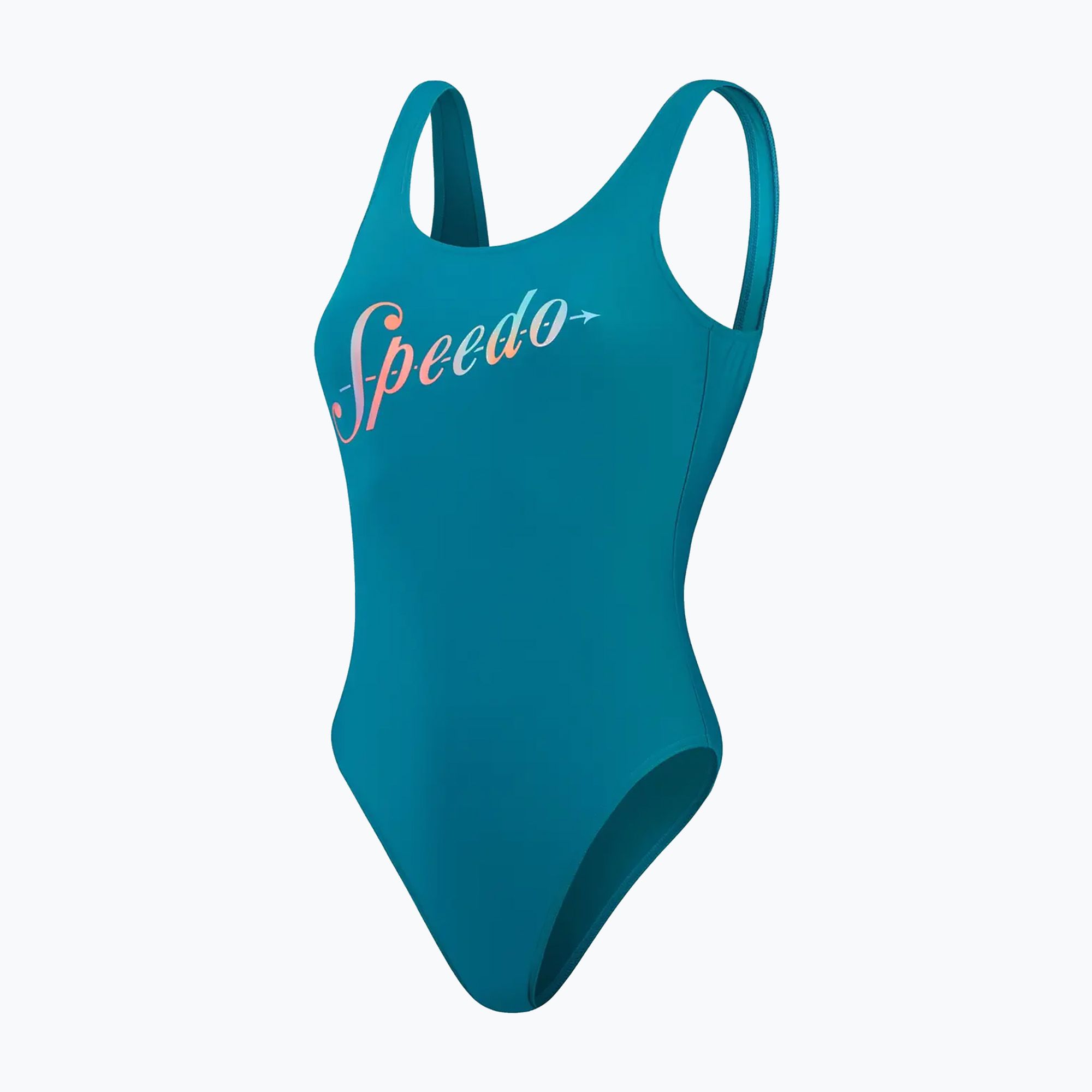 Strój pływacki jednoczęściowy damski Speedo Logo Deep U-Back peacock ...
