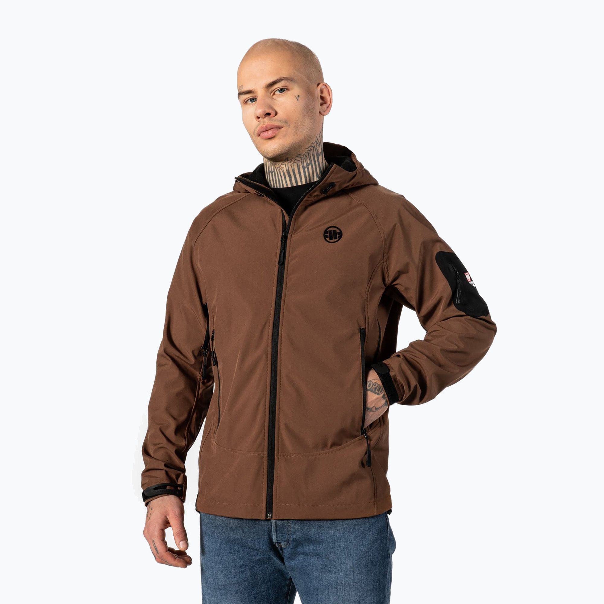 Kurtka softshell męska Pitbull Rockfish 2 Softshell brown (523017850005 ...