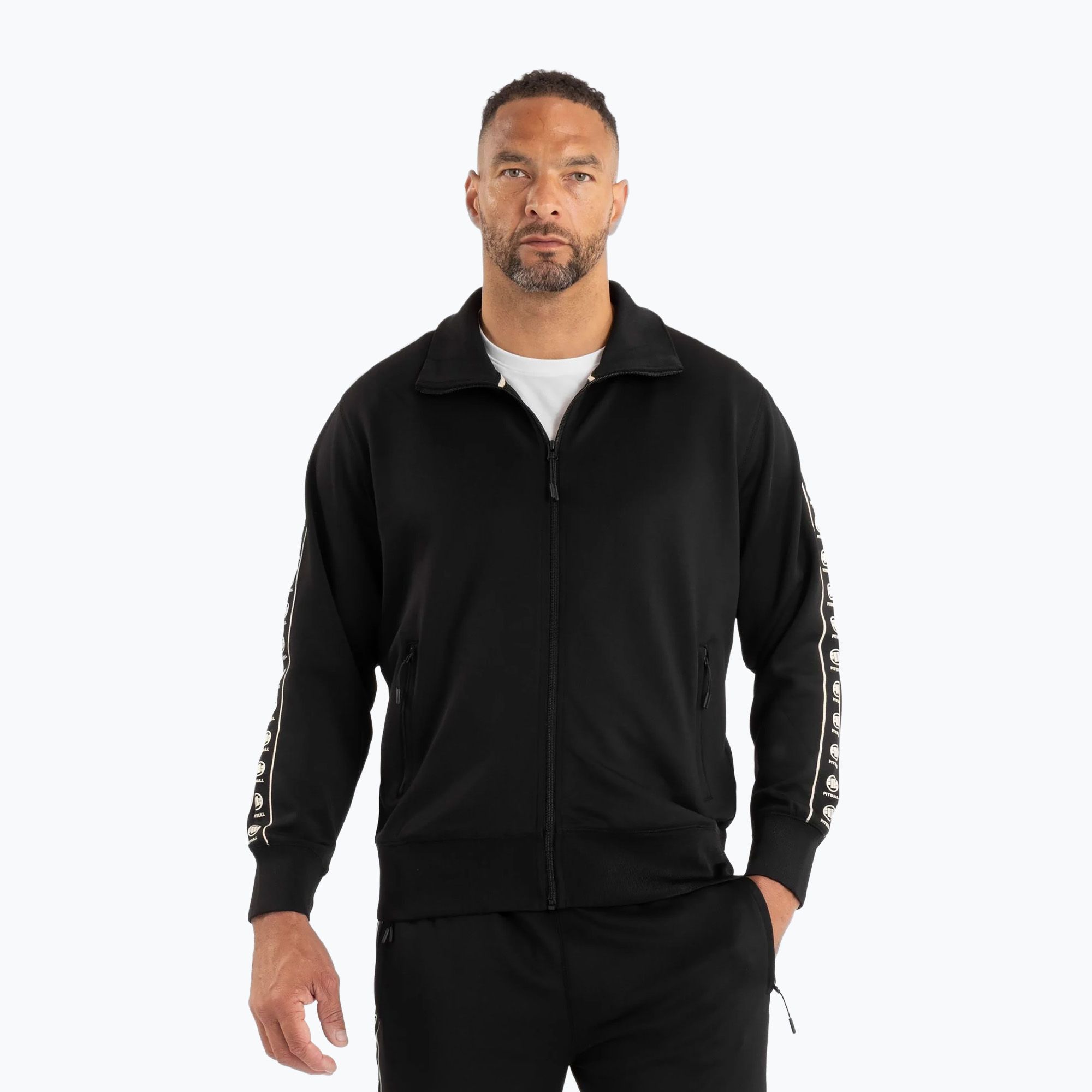 Bluza męska Pitbull Track Jacket Powers black (145040900003) - Sportano.pl