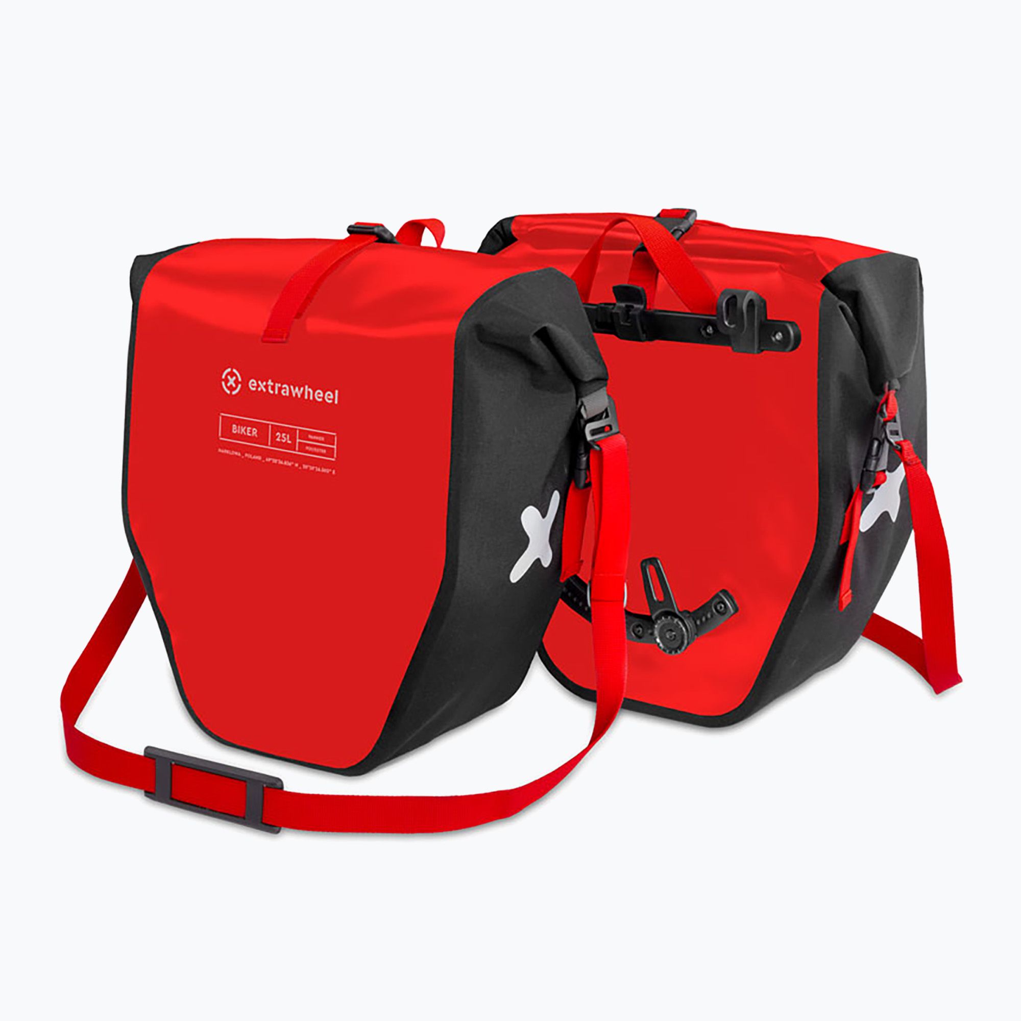 Sakwy rowerowe Extrawheel Biker Pro 2 x 25 l red/black (E0193 ...