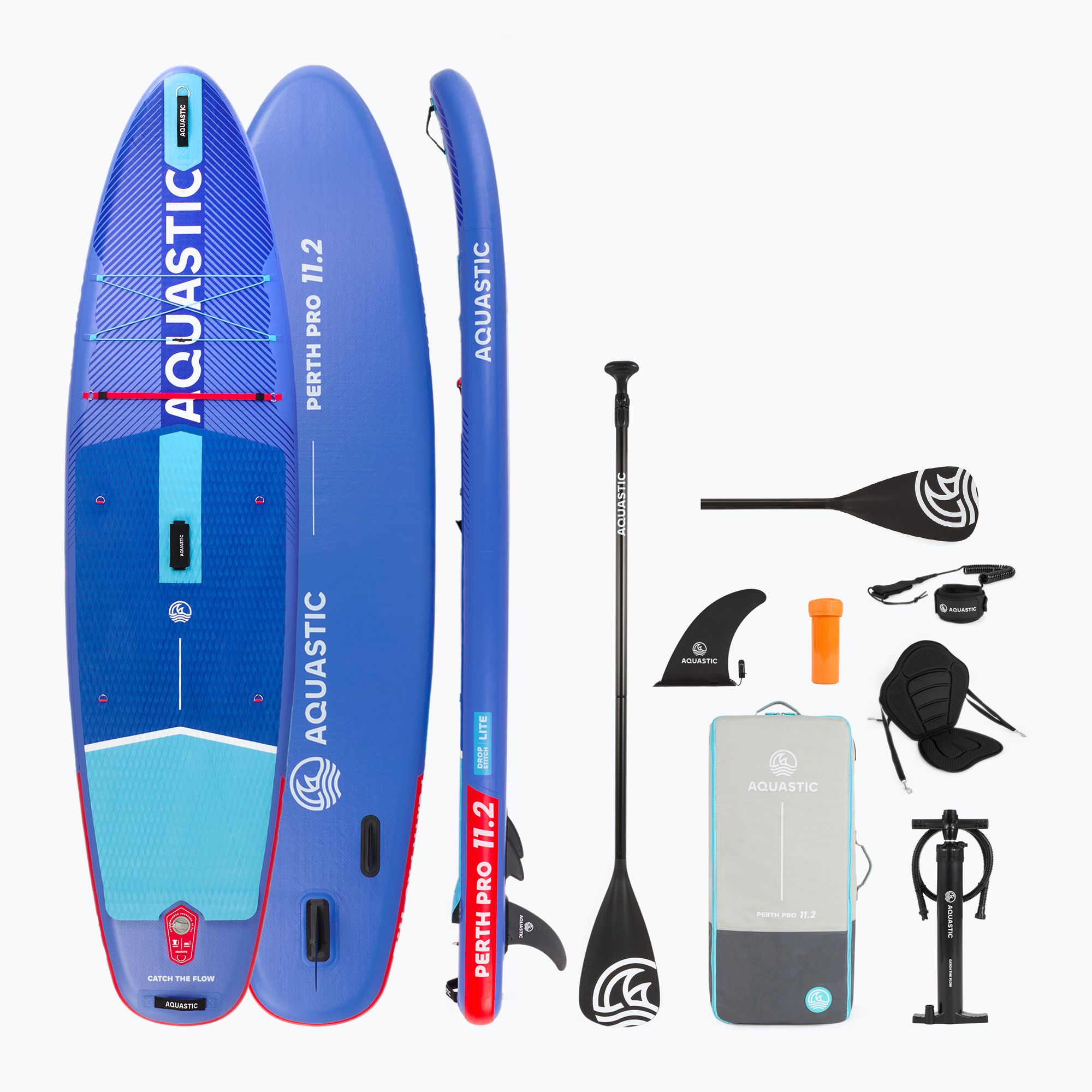Deska SUP AQUASTIC Perth Pro 11'2" allround niebieski (AQS-B5I020-BL ...