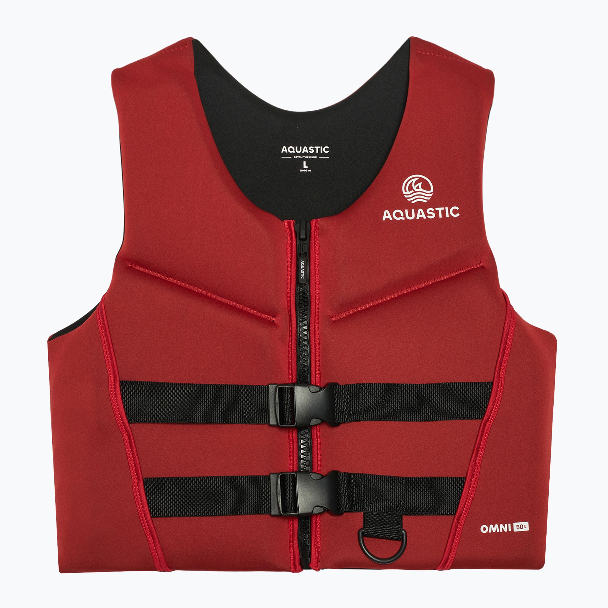 Kamizelka asekuracyjna AQUASTIC Omni 50N neoprenowa czerwony (AQS ...