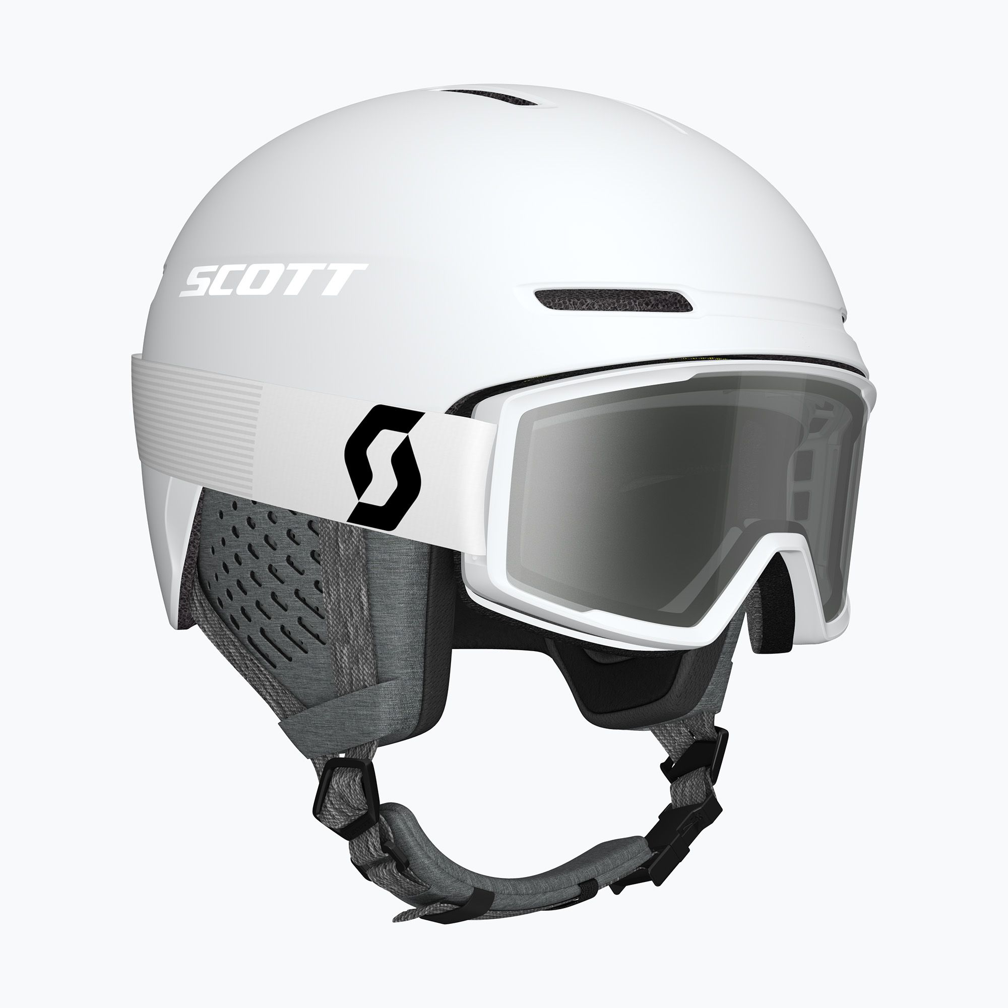 Kask narciarski SCOTT Track + Gogle Factor Pro Combo mineral black/amp silver chrome (283741 ...