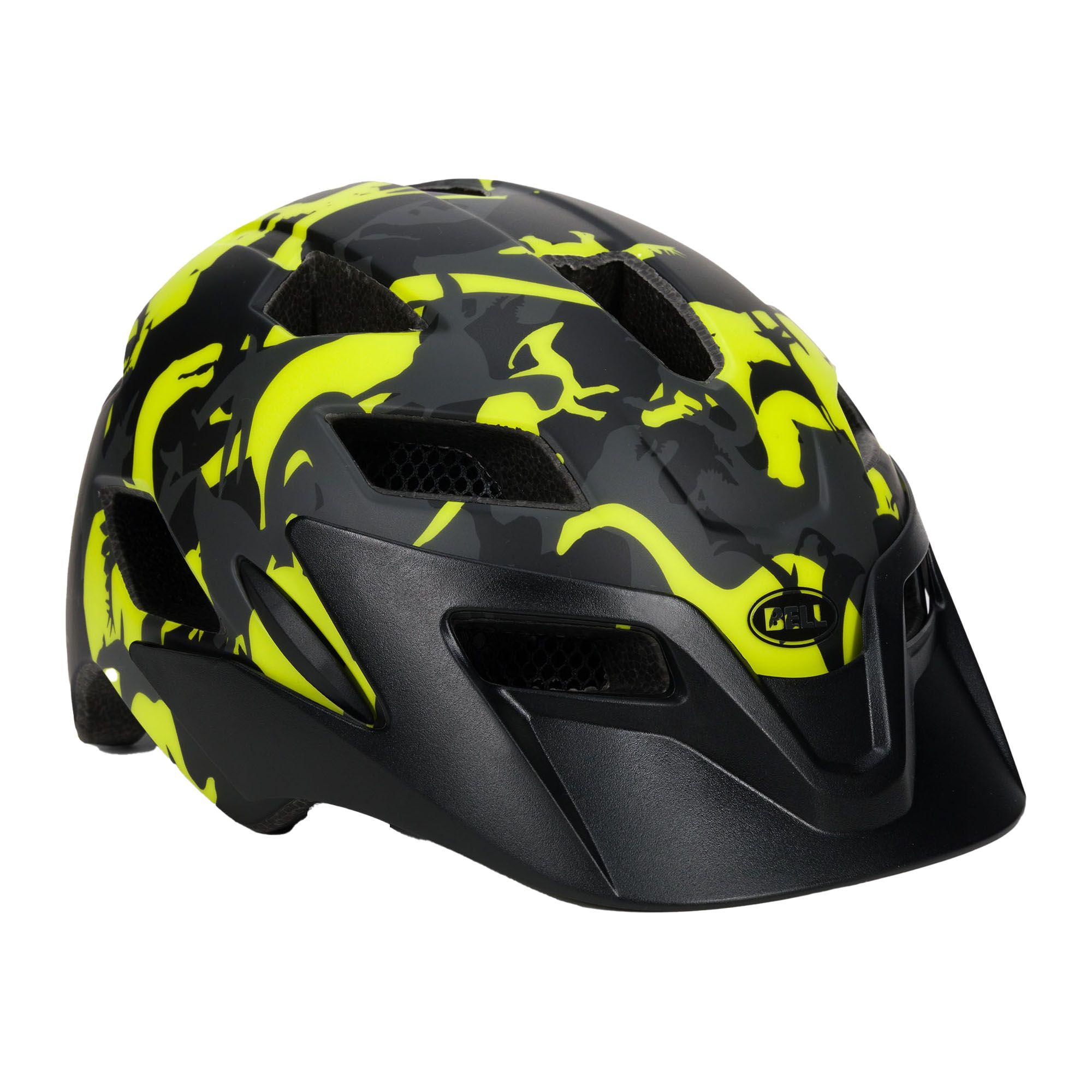 Kask rowerowy dziecięcy Bell Sidetrack Jr matte black camosaurus (BEL ...