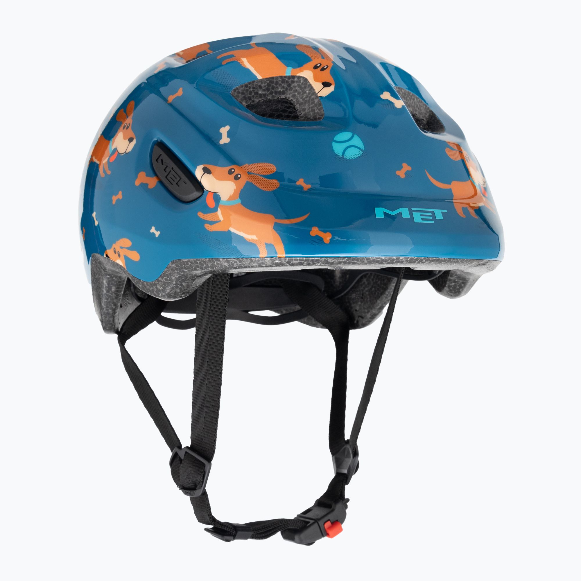 Kask rowerowy dziecięcy MET Hooray blue teckel glossy (3HM144CE00SBT1 ...