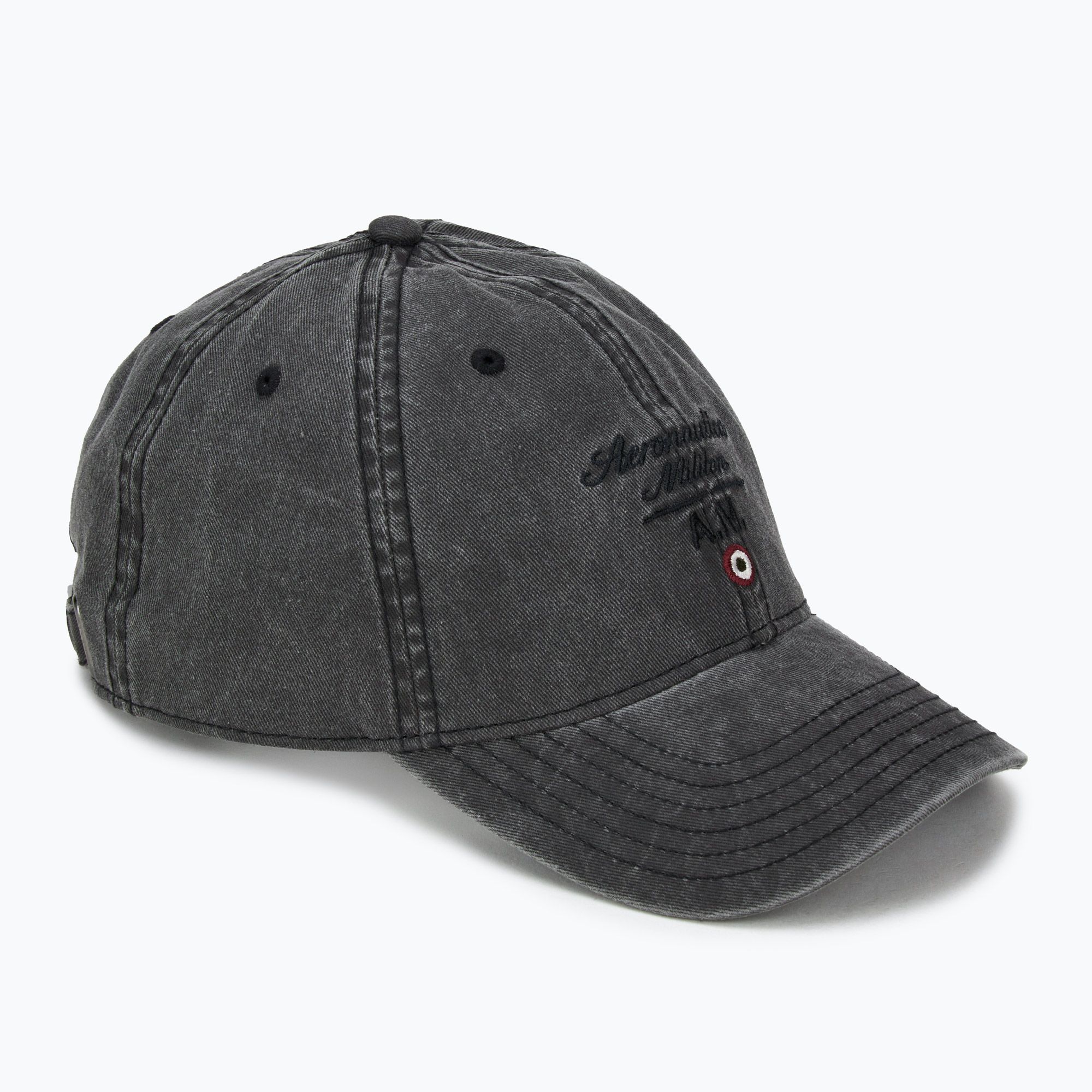 Czapka z daszkiem męska Aeronautica Militare 251HA1204CT2476 black washed (251HA1204CT2476 ...