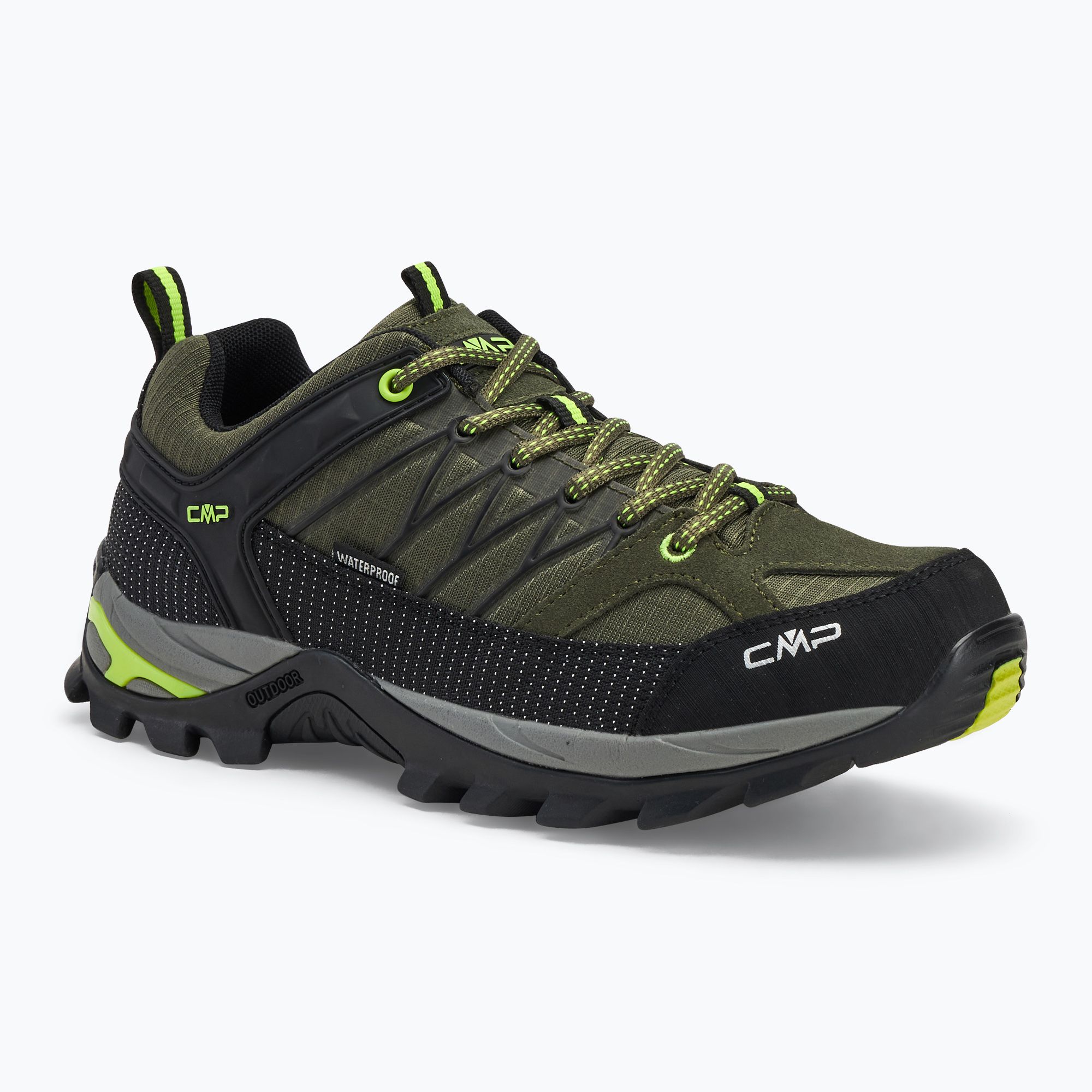 Buty trekkingowe męskie CMP Rigel Low Wp jungle/yellow fluo (3Q54457 ...