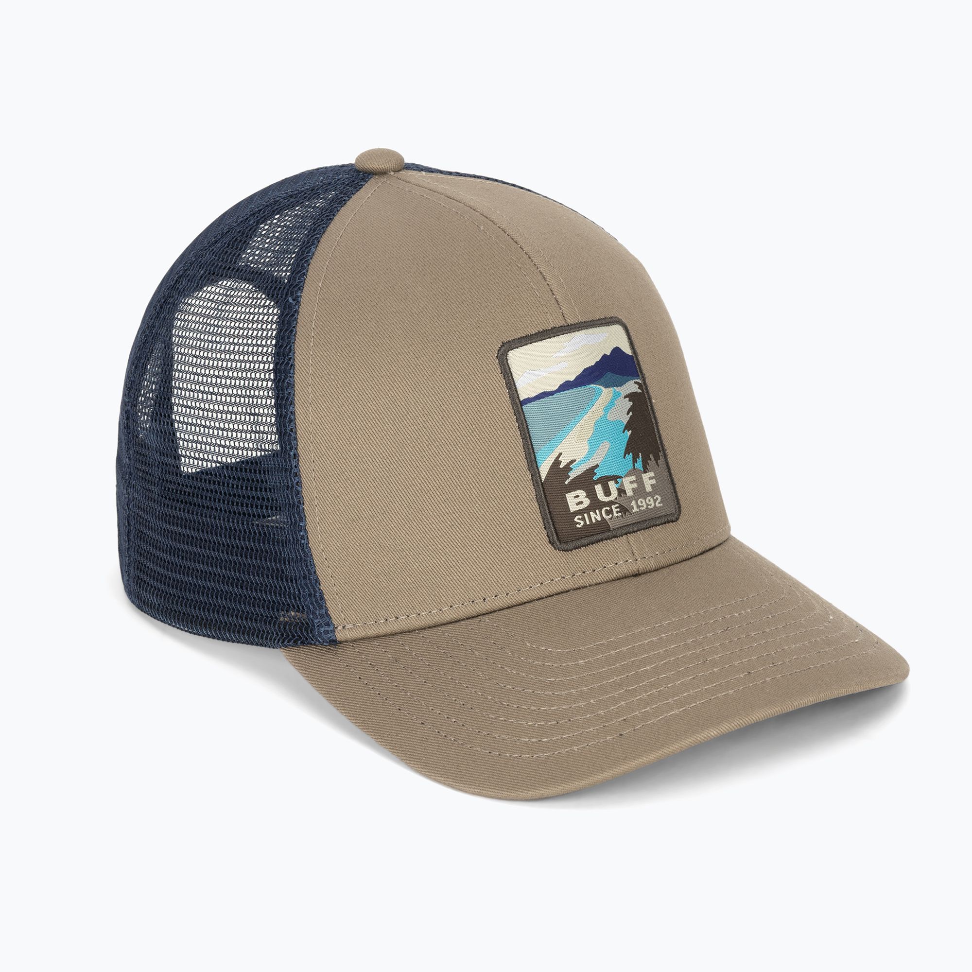 Czapka z daszkiem BUFF Explore Trucker soor tundra khaki (135760.859.30 ...