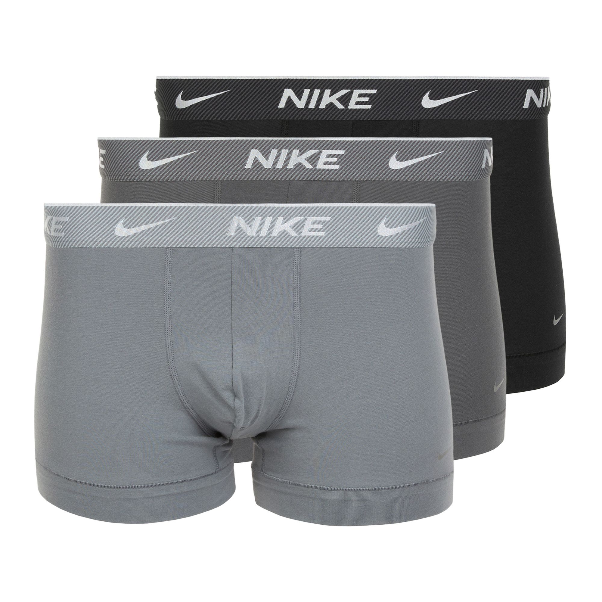 Bokserki męskie Nike Everyday Cotton Stretch Trunk 3 pary black/iron ...